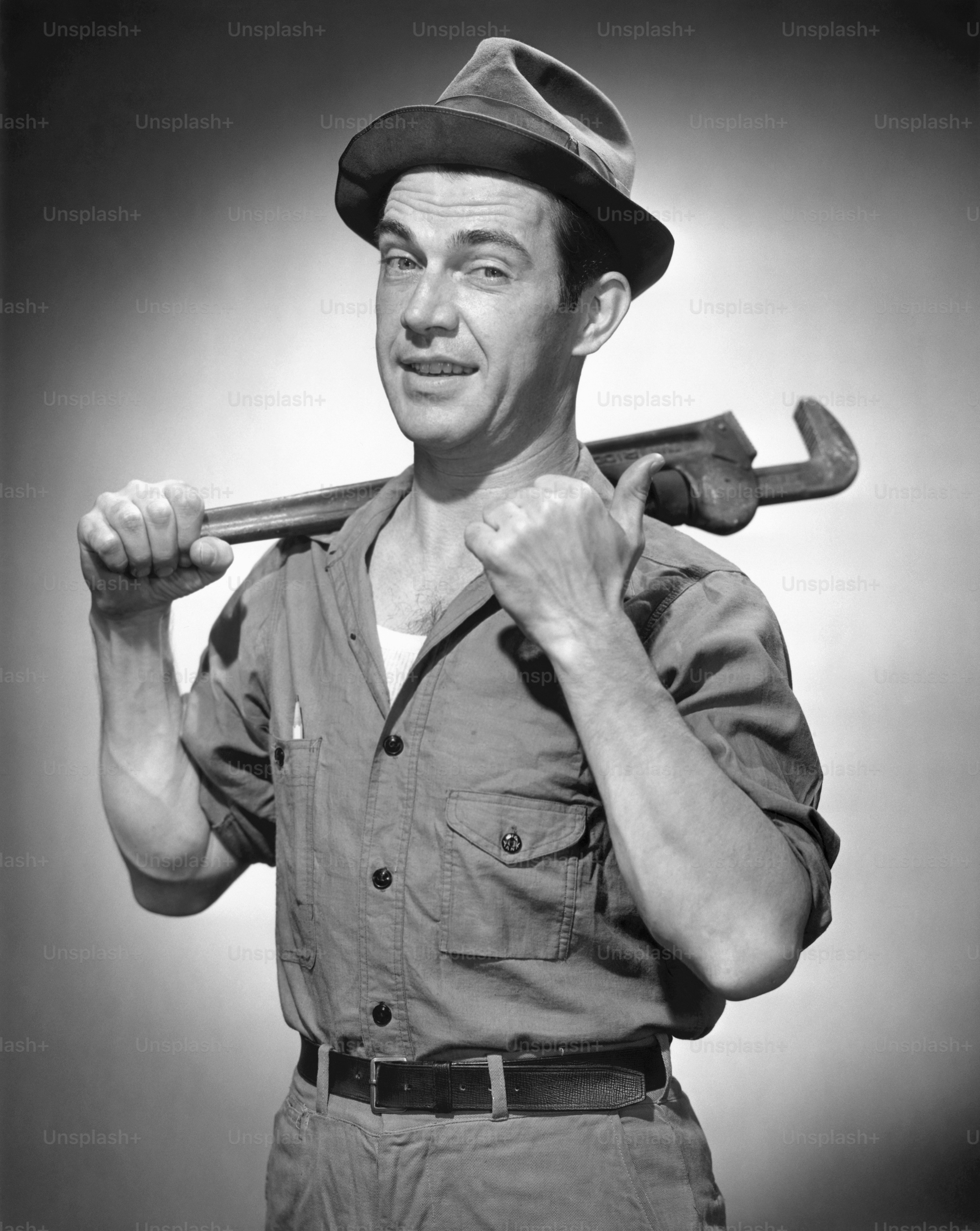 UNITED STATES - CIRCA 1950s: Vintage portrait of a mechanic. photo ...