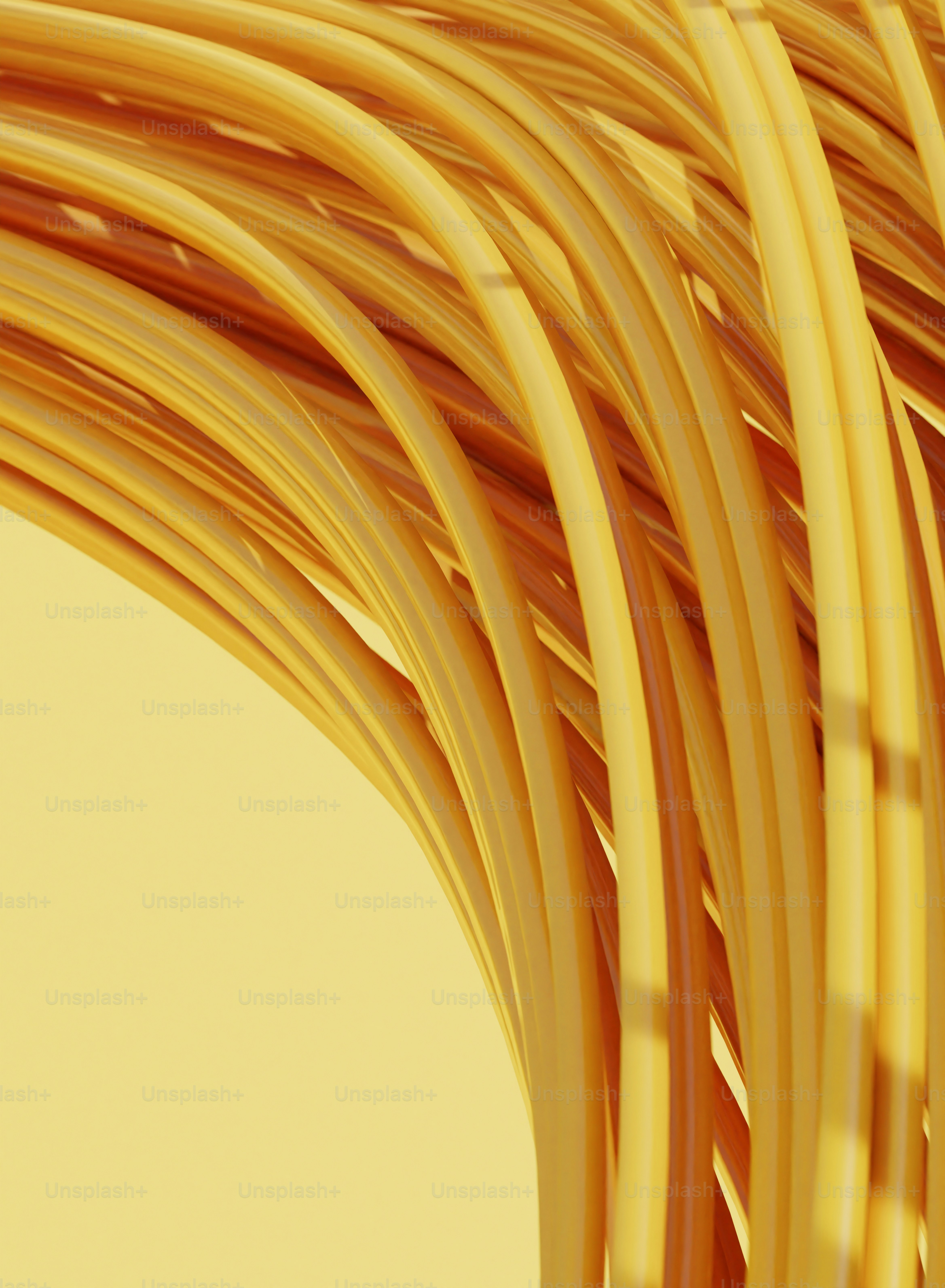 A close up of a bunch of yellow wires photo – Abstract Image on Unsplash