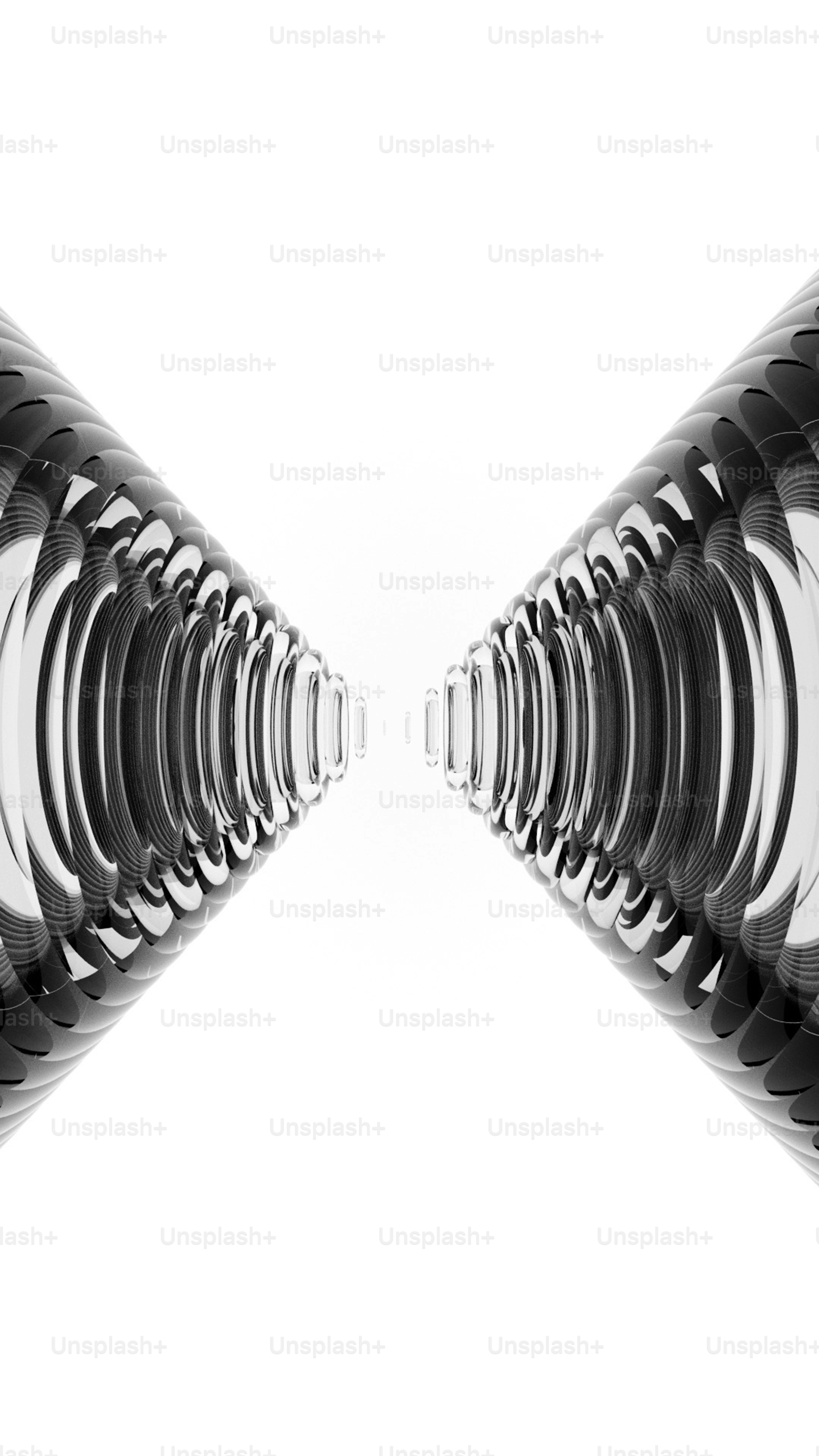 A black and white photo of a curved object photo – 3d Image on Unsplash