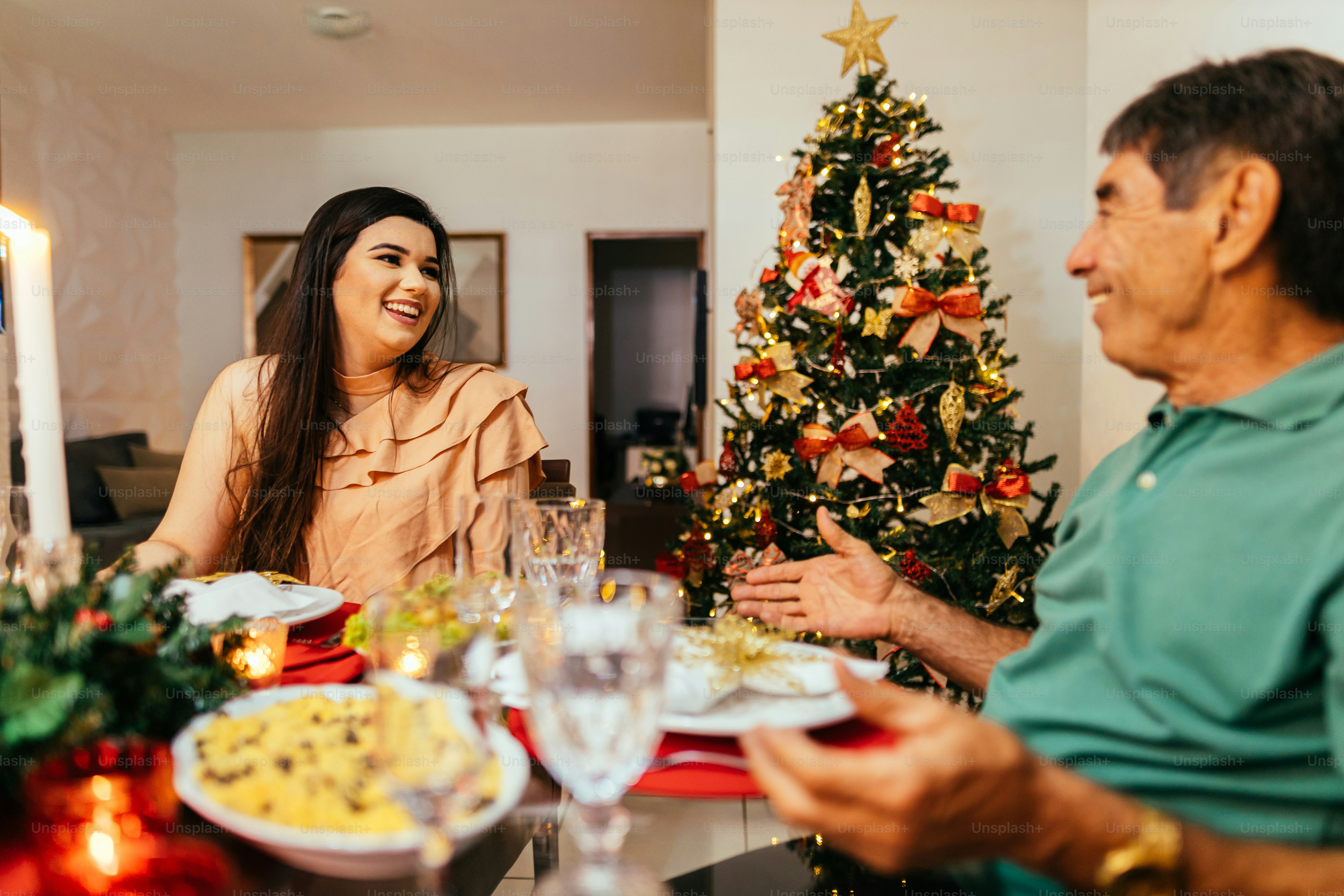 Brazilian Christmas. Family celebrating Christmas at home photo ...