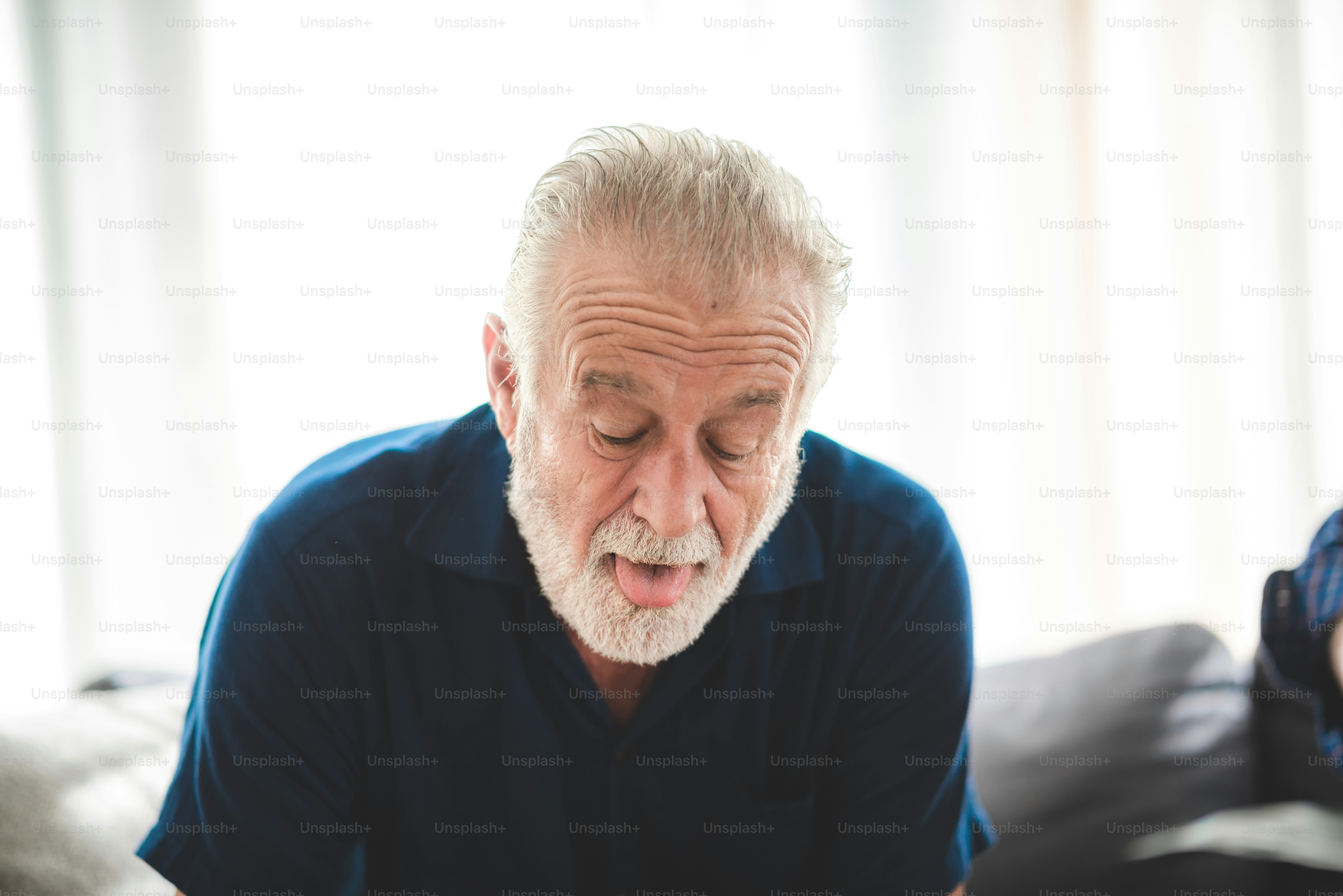 Porträt älterer Erwachsener Vater und Familienkonzept, Senior alter ...