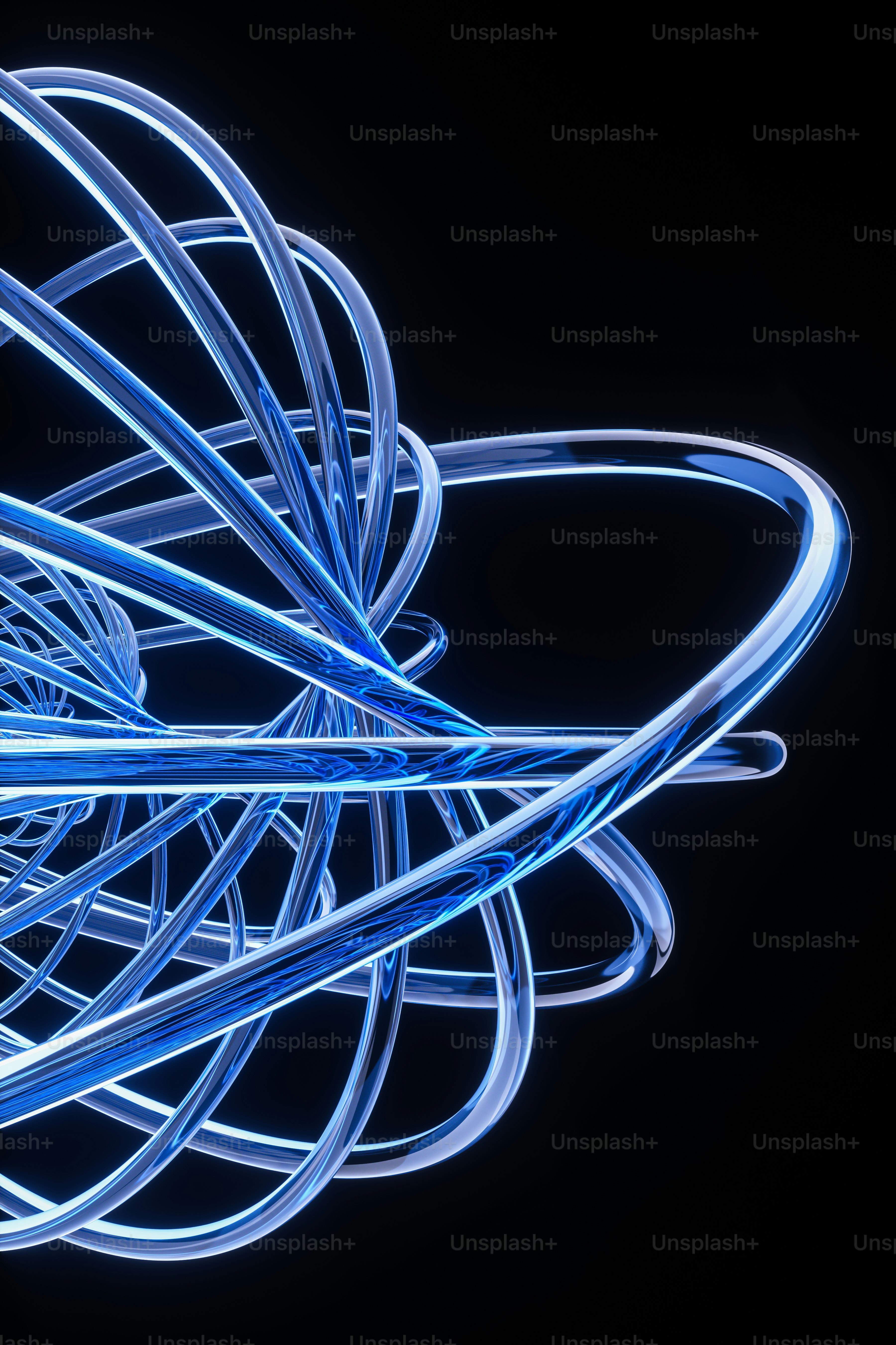 A bunch of blue wires that are in the air photo – Wallpapers Image on ...