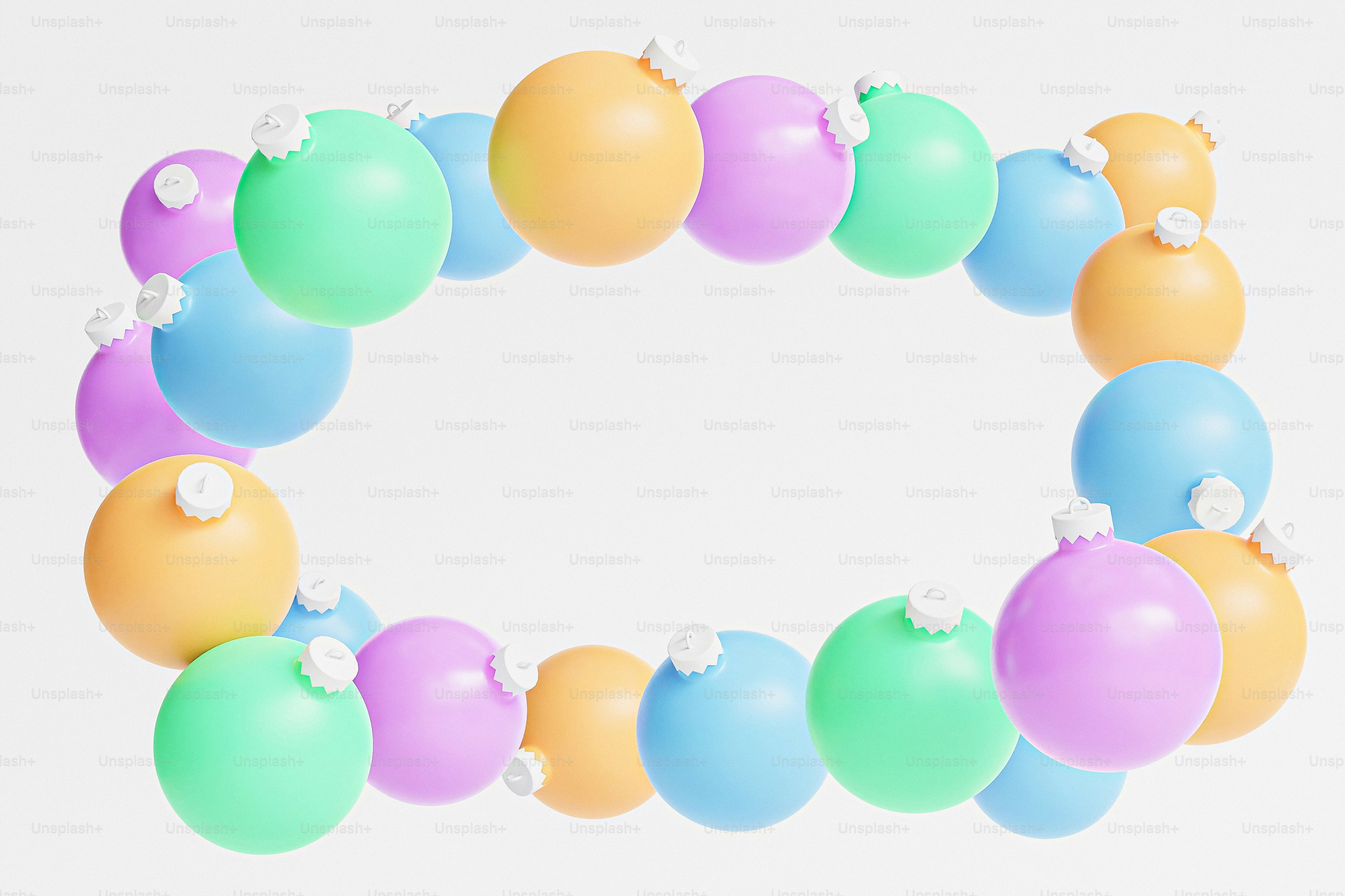 A bunch of balloons that are in the shape of a circle photo – 3d Image ...