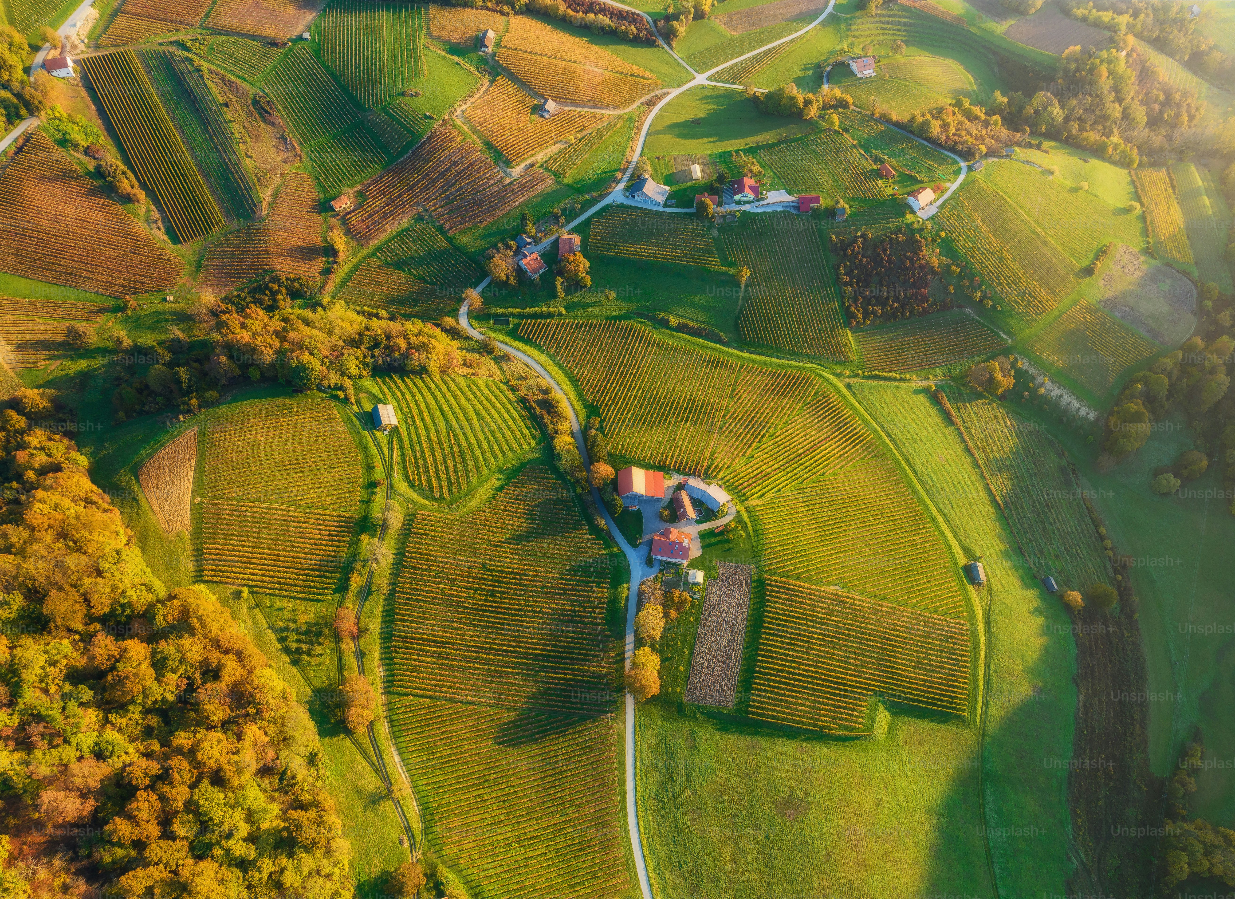 Vue aérienne d’une ferme à la campagne photo – La nature Photo sur Unsplash