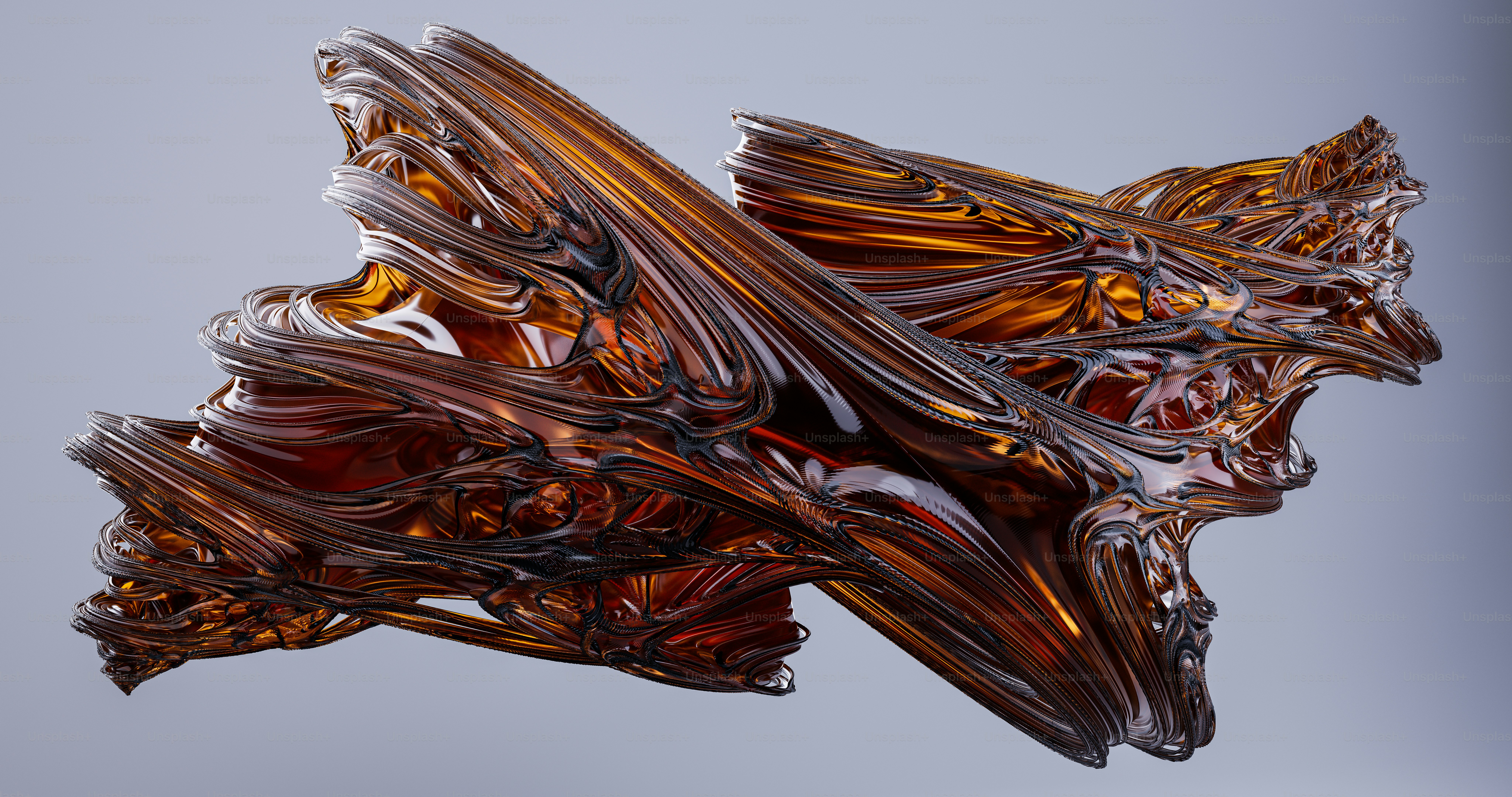 A close up of a piece of art made of glass photo – Fractal Image on ...