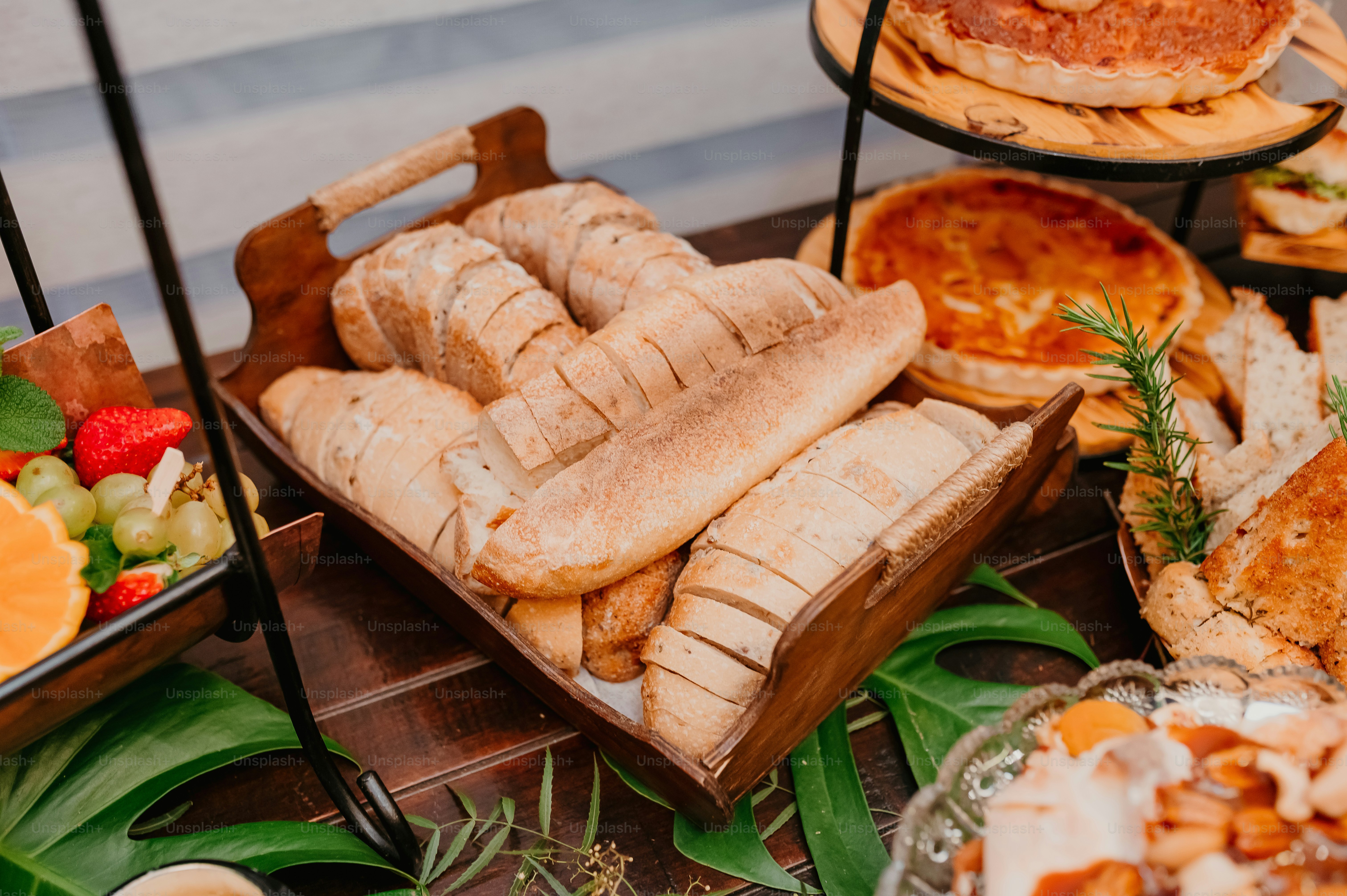 A table topped with lots of different types of food photo – Brunch ...