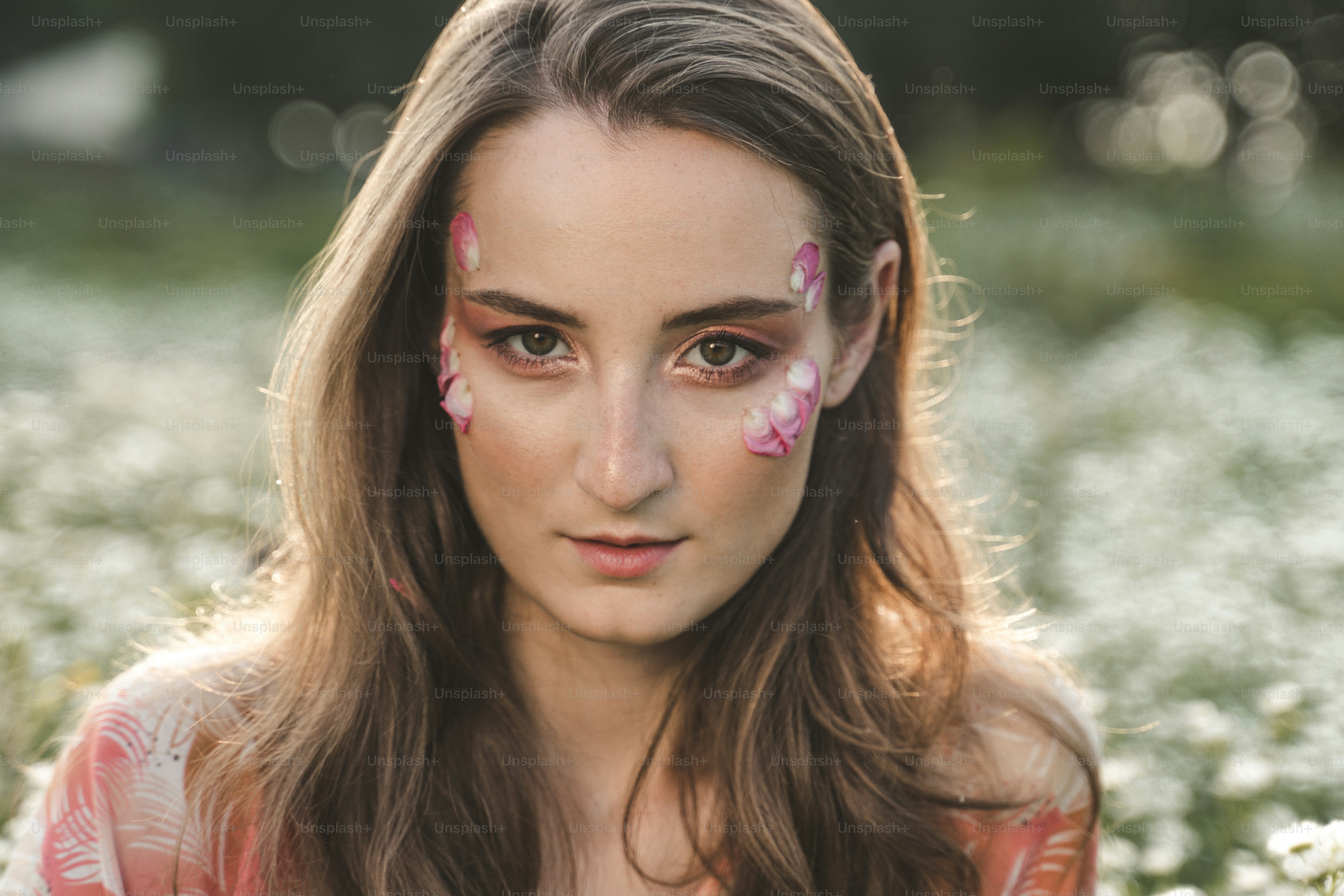 A woman with flowers around her face photo – Portrait Image on Unsplash