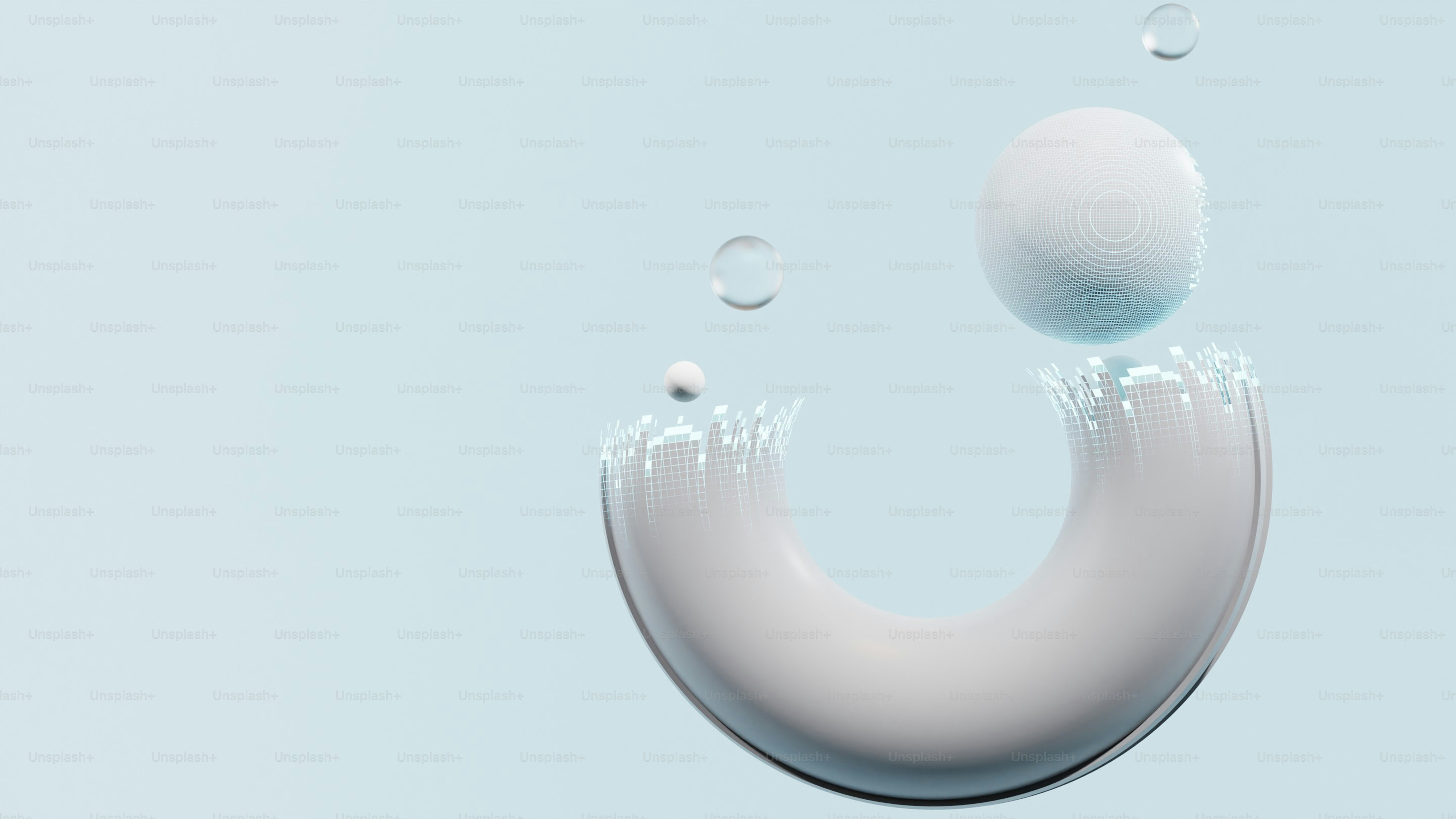 A white object floating in the air with bubbles photo – Background ...