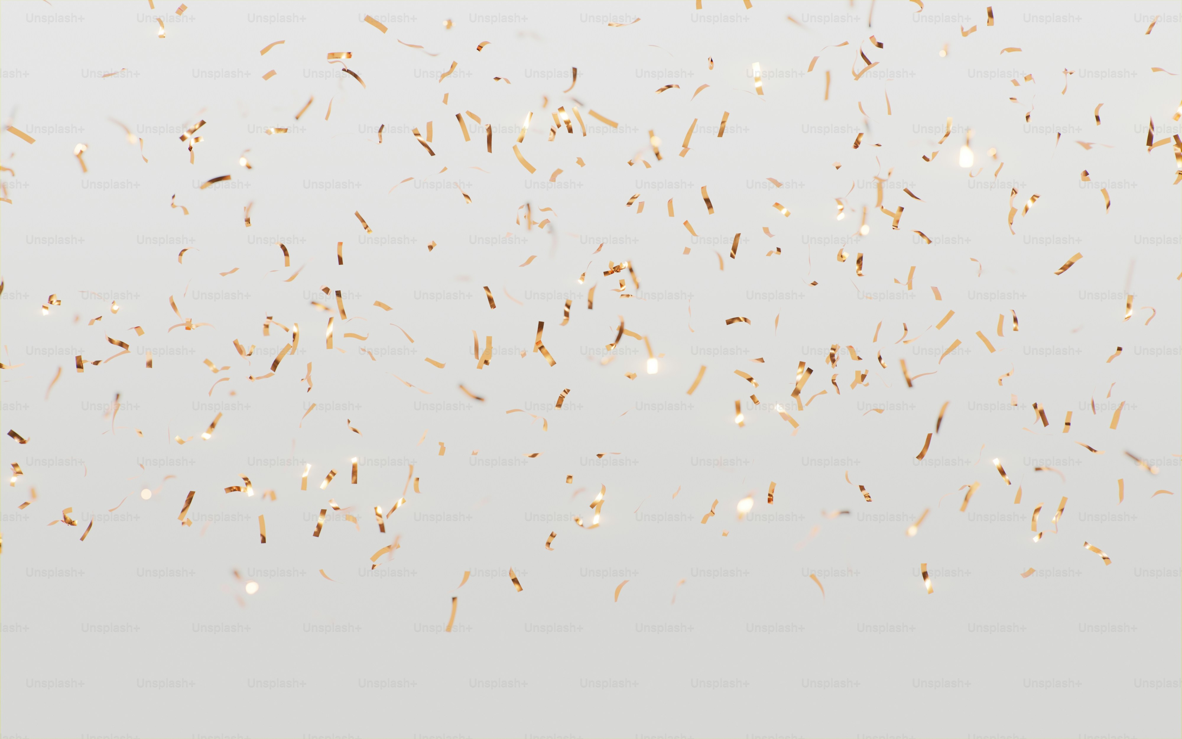 A lot of gold confetti on a white background photo – Confetti Image on ...