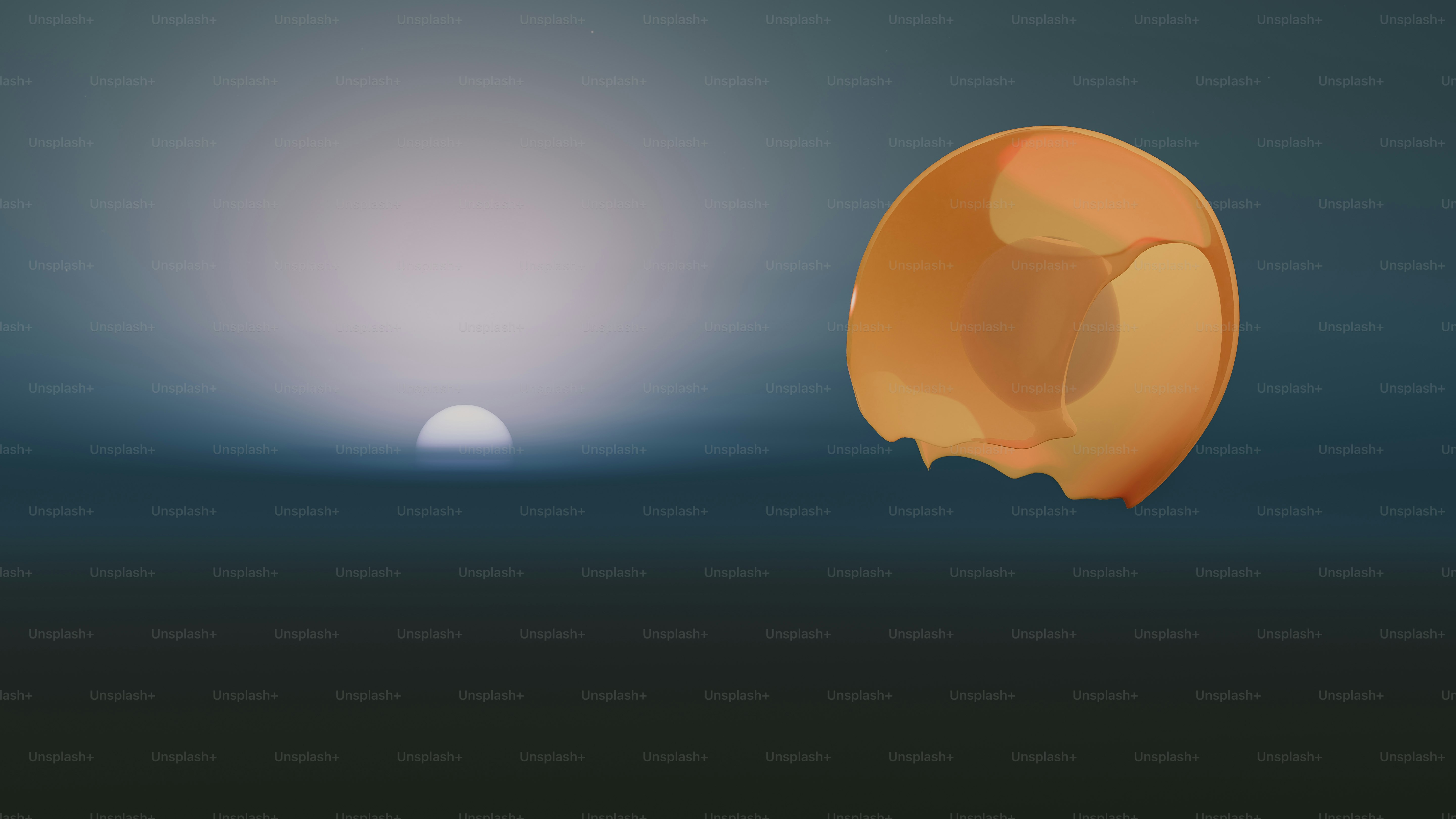 A yellow moon over water photo – Abstract Image on Unsplash