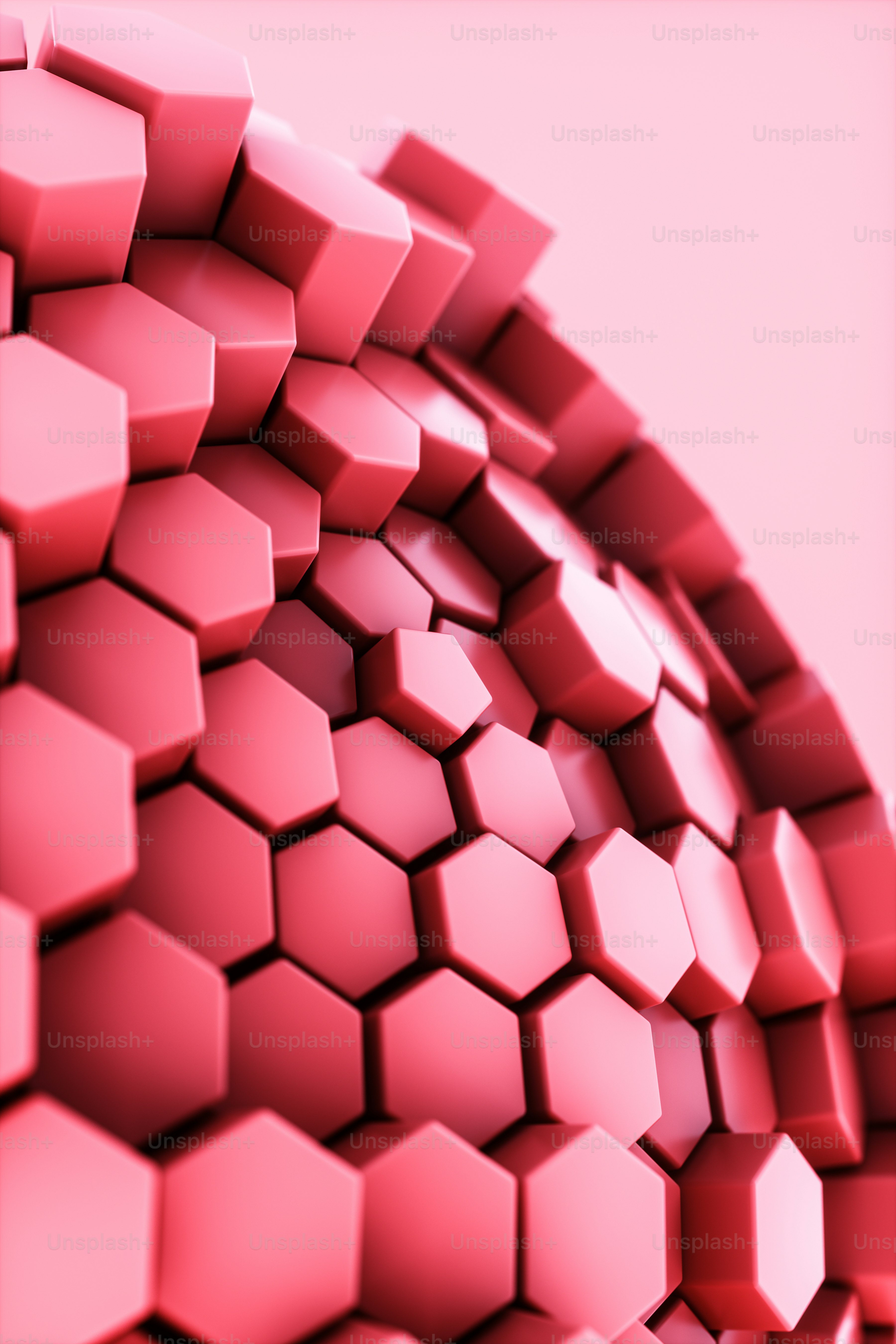 Red Hexagon Pattern