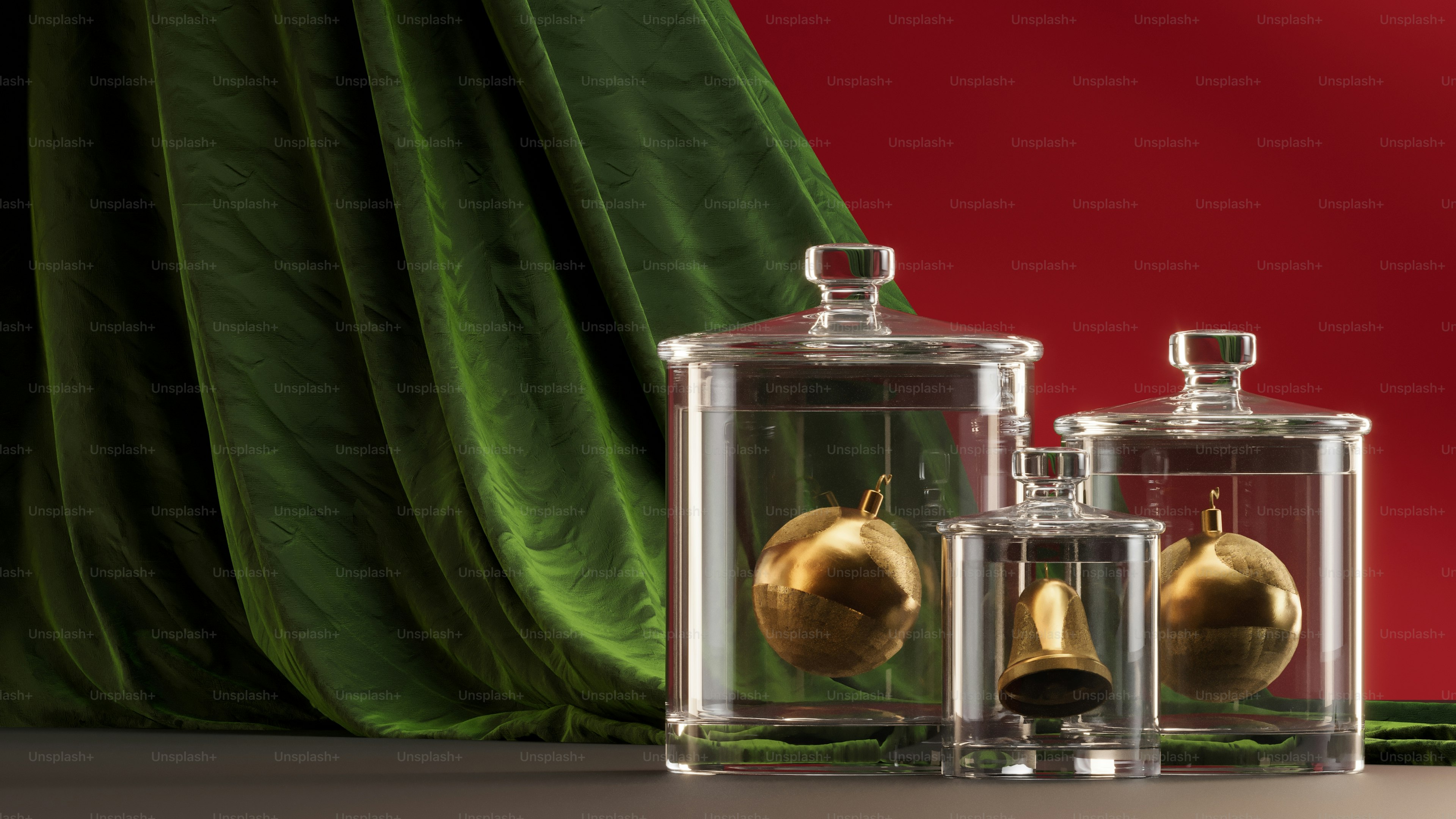 A group of glass jars with brown objects inside photo – Baubles Image ...