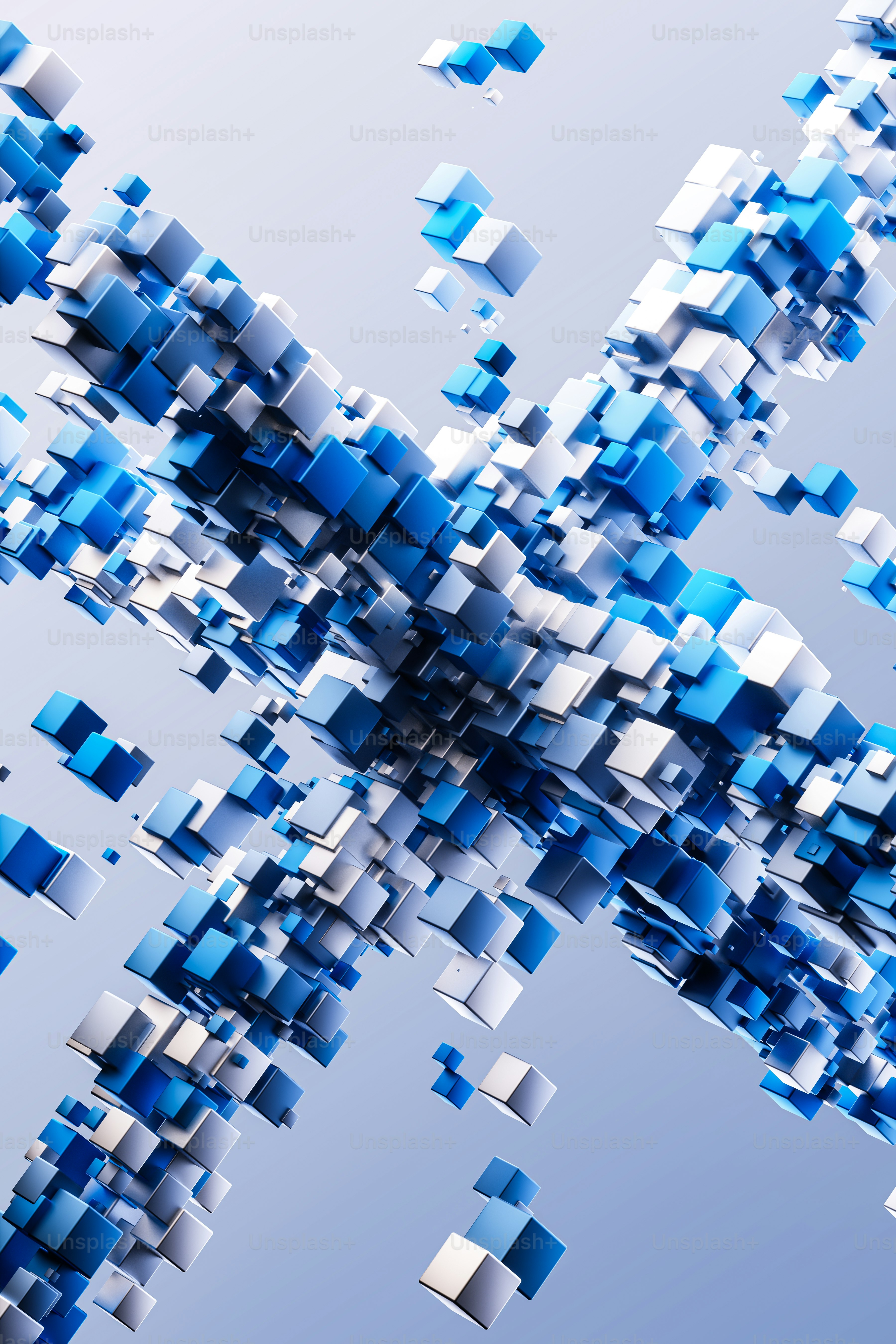 A close-up of a bunch of blue plastic blocks photo – Wallpaper Image on ...