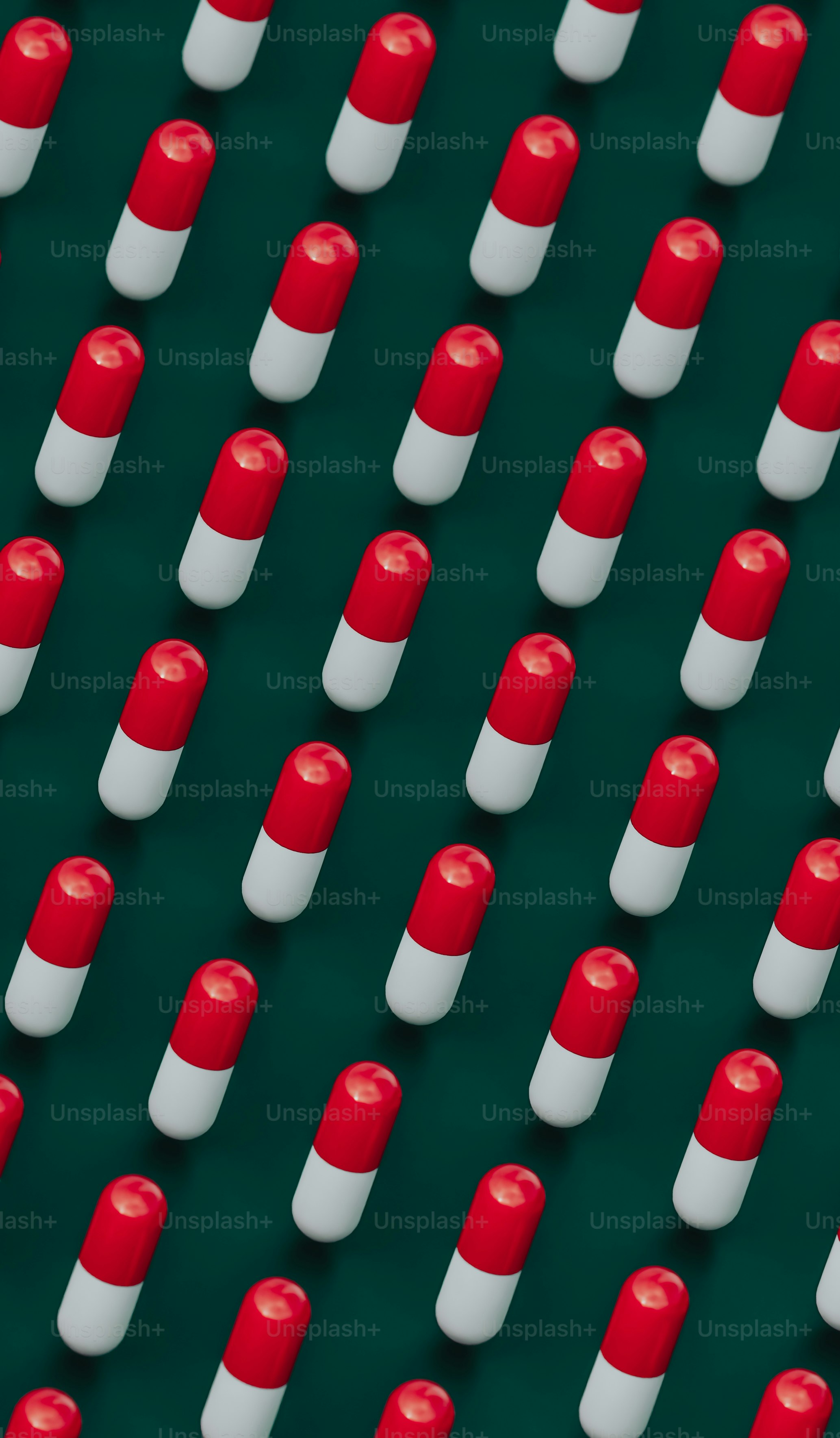 A group of red and white objects photo – 3d render Image on Unsplash