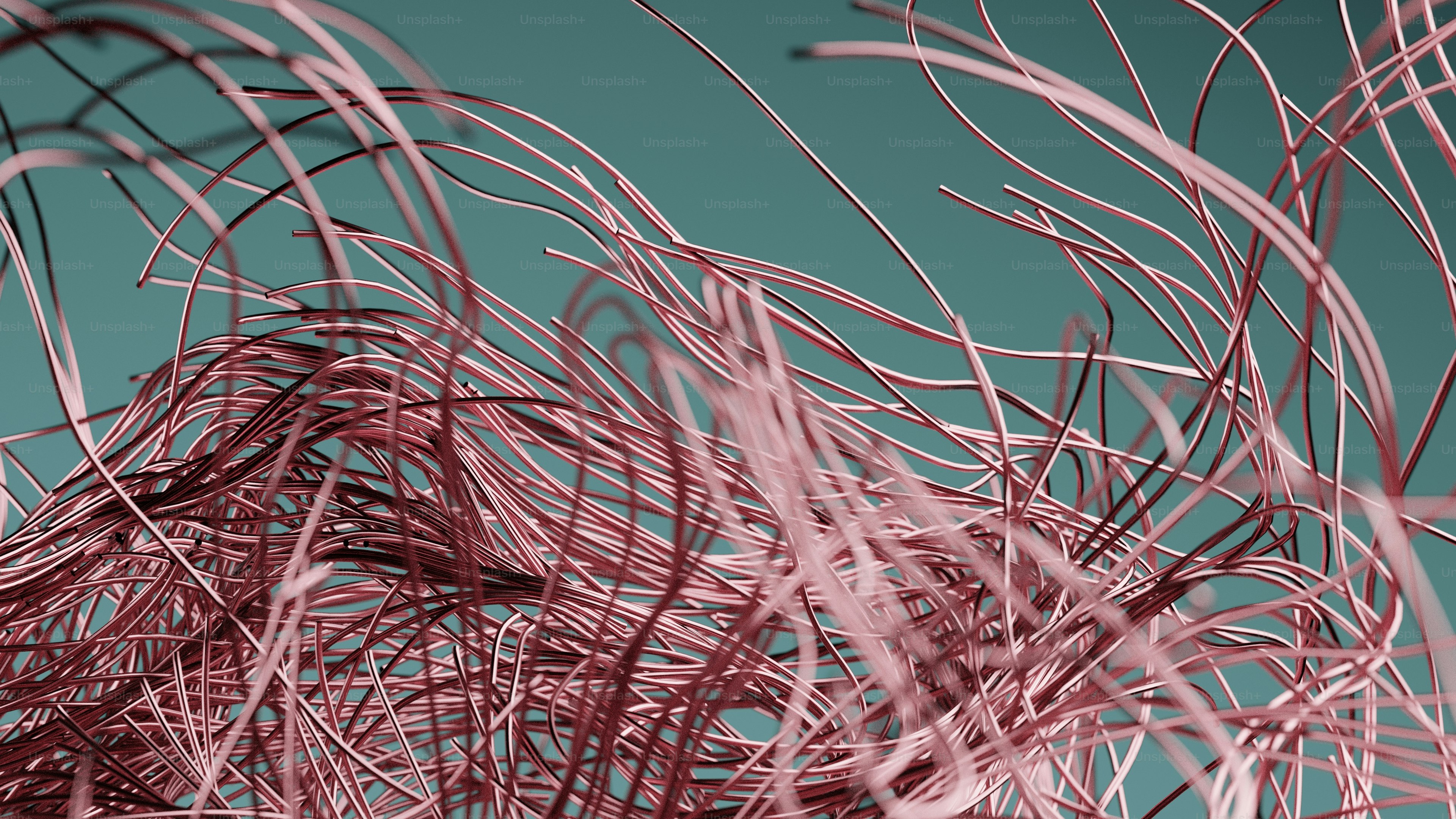 A close up of a bunch of pink wire photo – Wallpaper Image on Unsplash