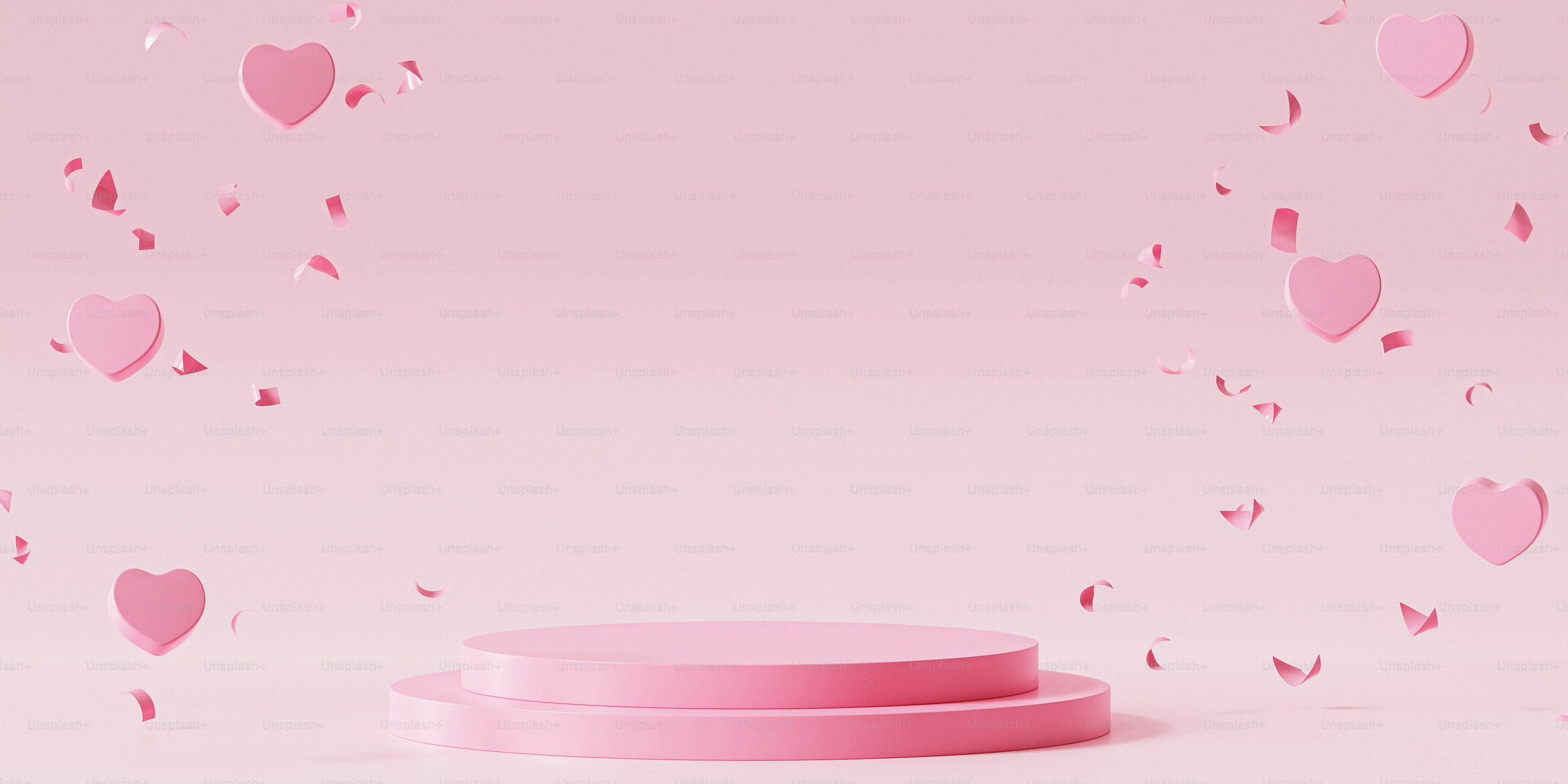 Un objet rose avec des cœurs qui s’envolent photo – Abstrait Photo sur ...