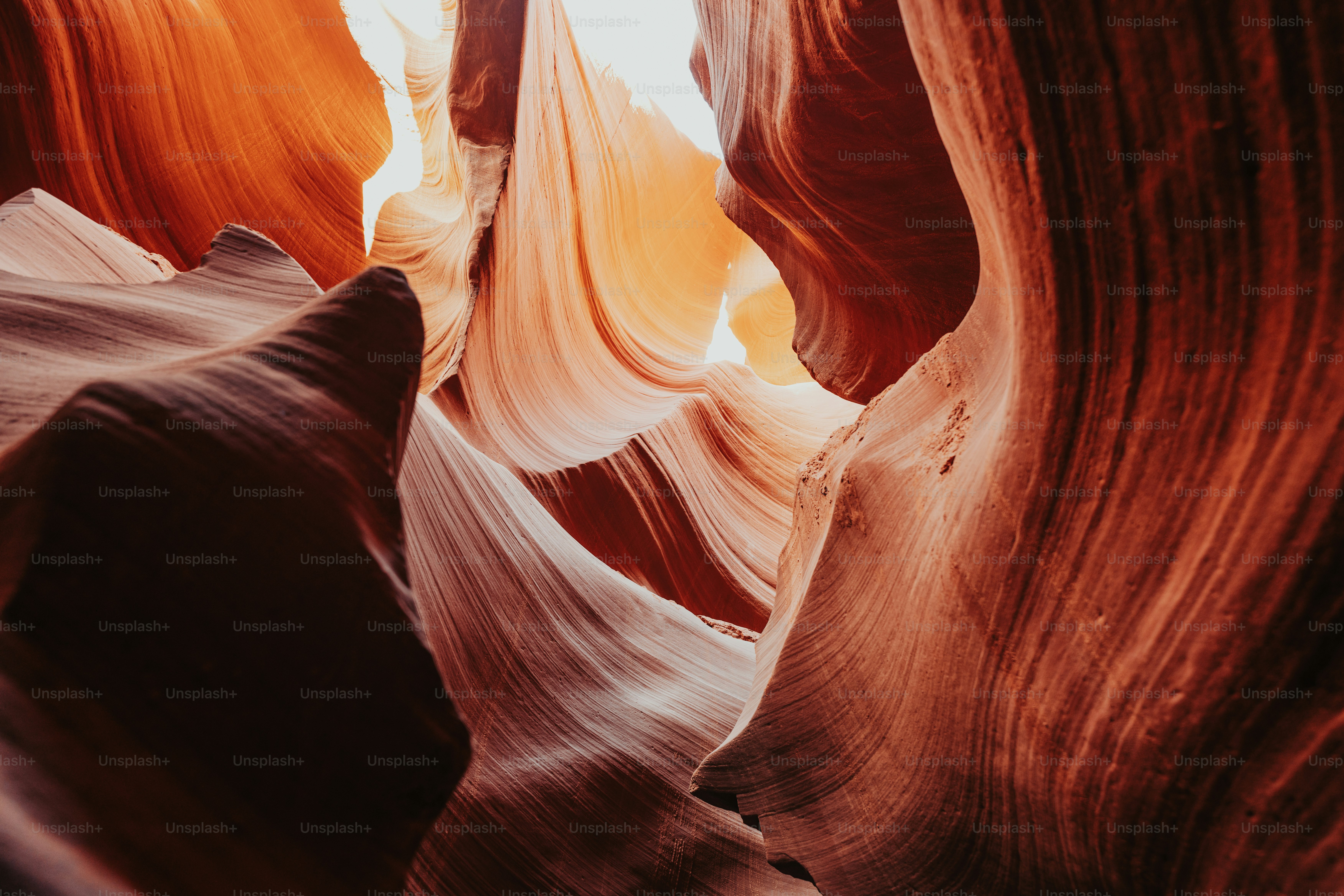A narrow slot in the side of a canyon photo – Antelope canyon Image on ...
