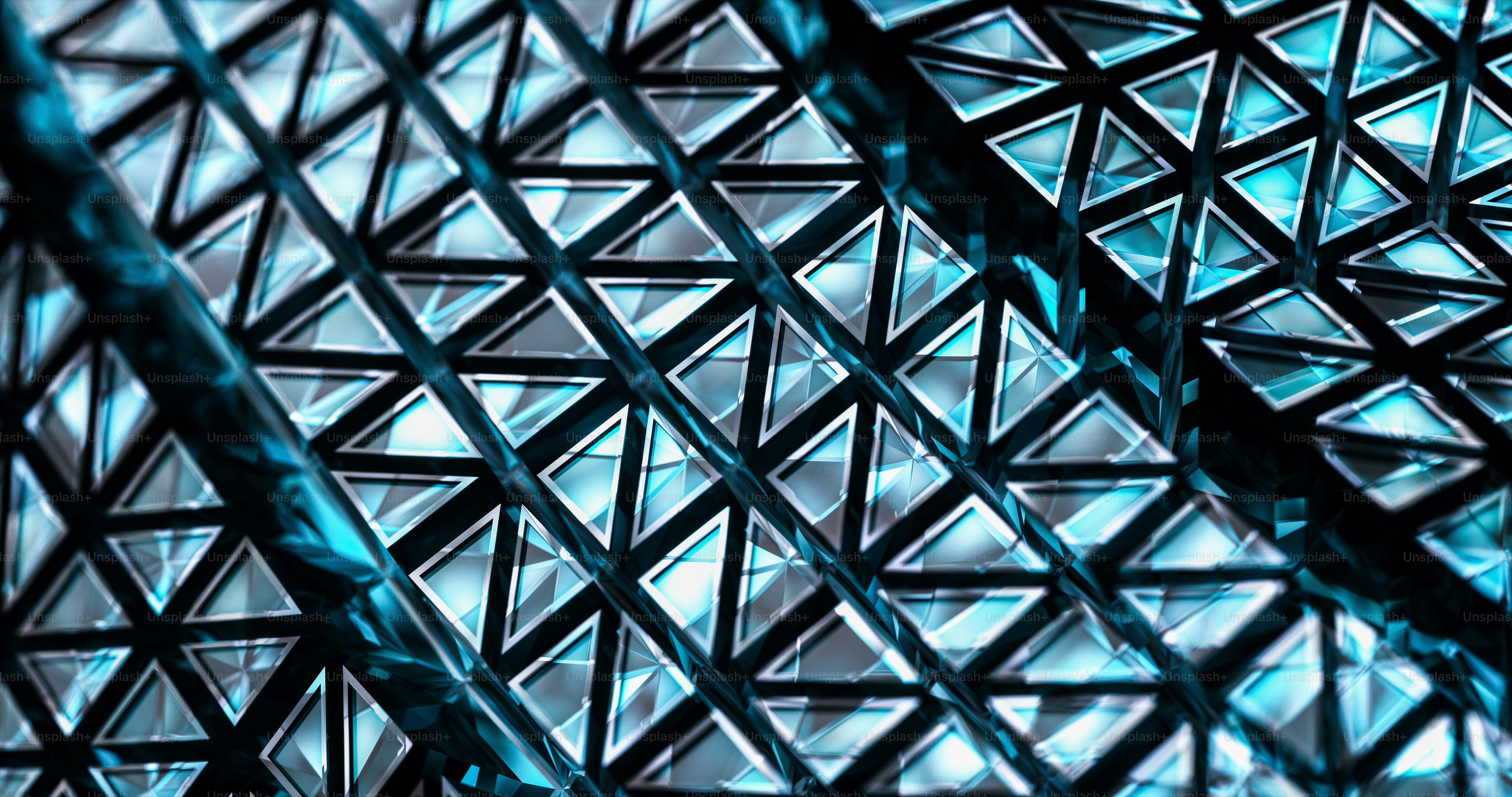 A close up view of a glass structure photo – 3d render Image on Unsplash