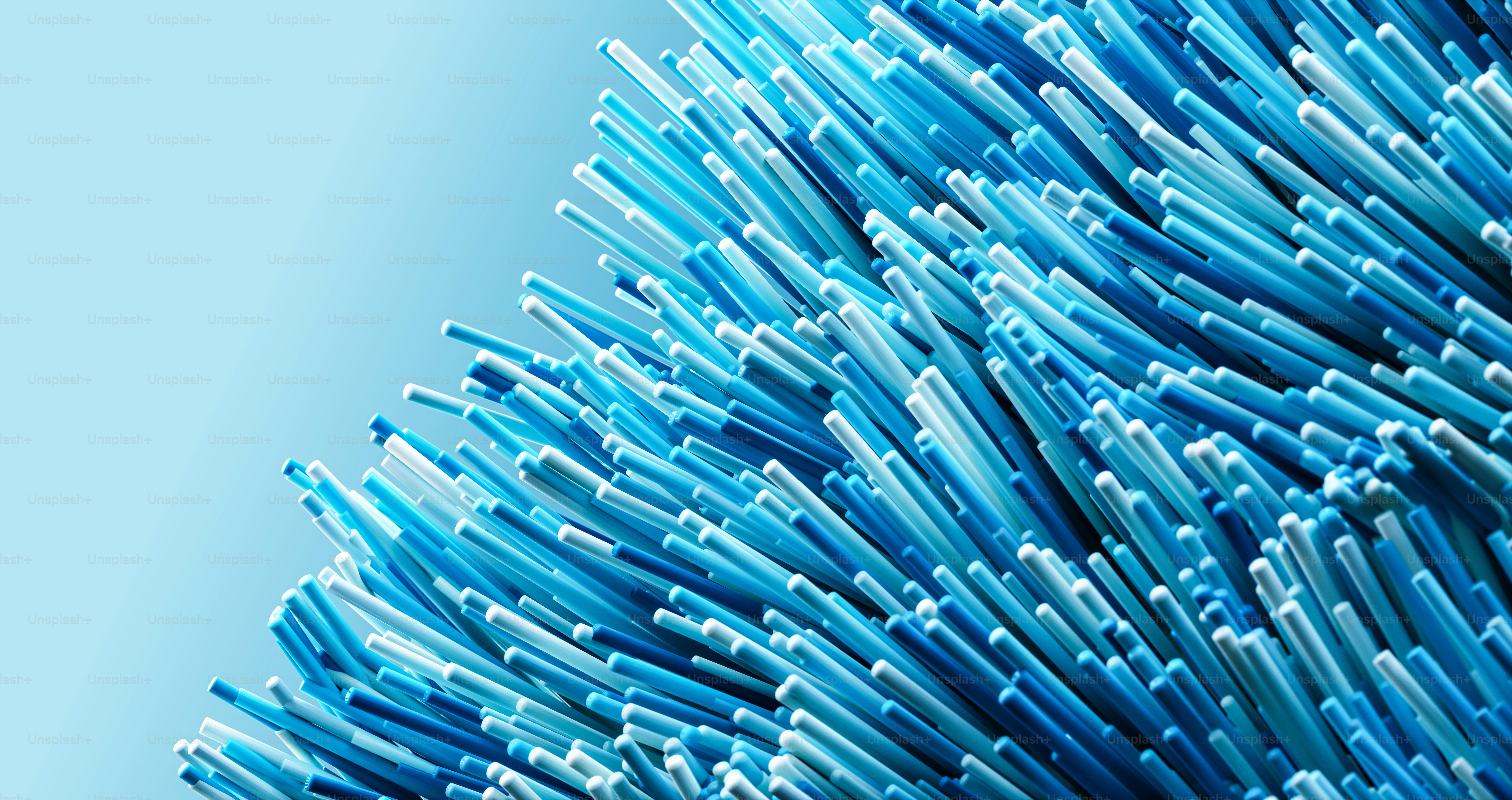 A bunch of blue toothbrushes are stacked together photo – Texture Image ...