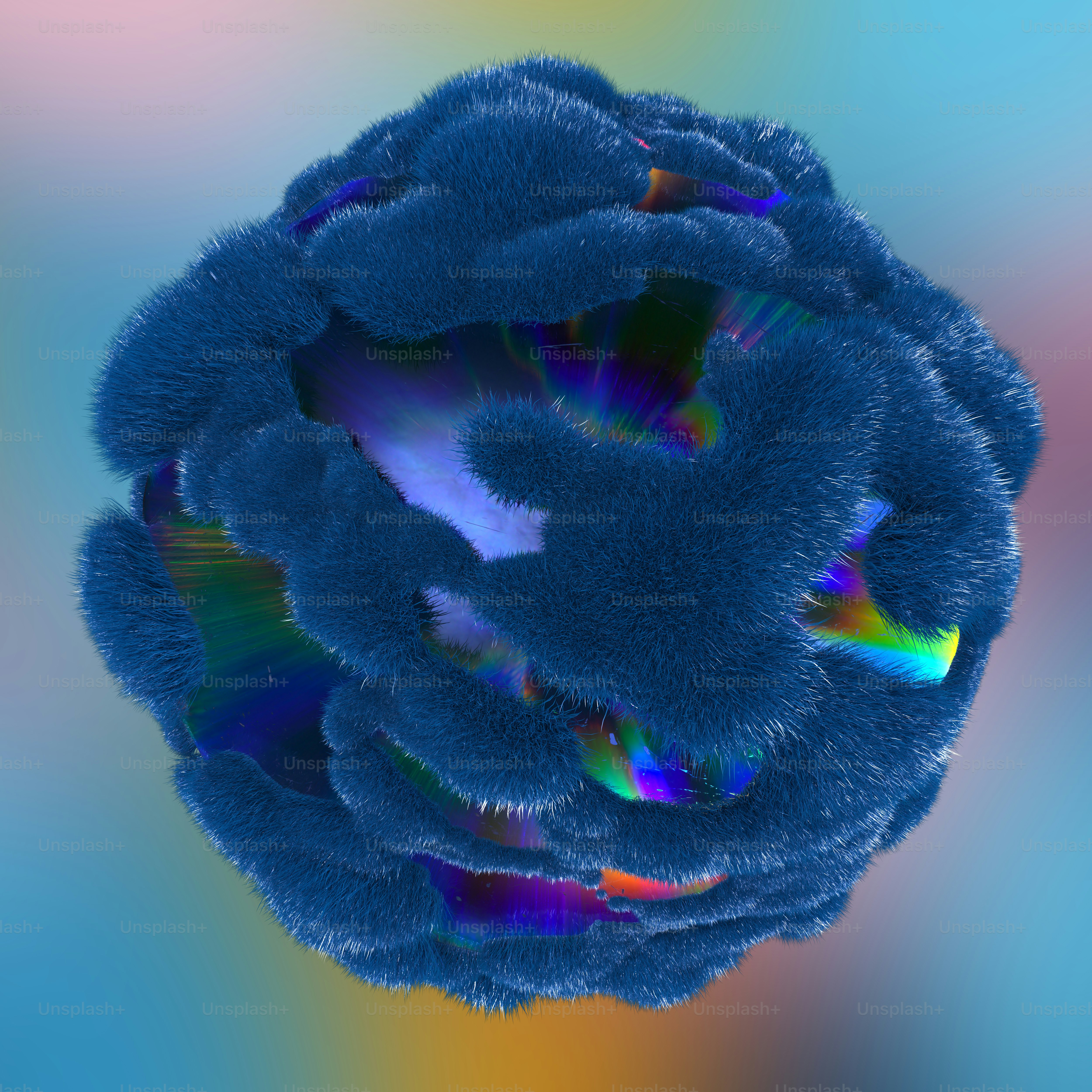 A close up of a blue object with a blurry background photo – Wallpapers ...
