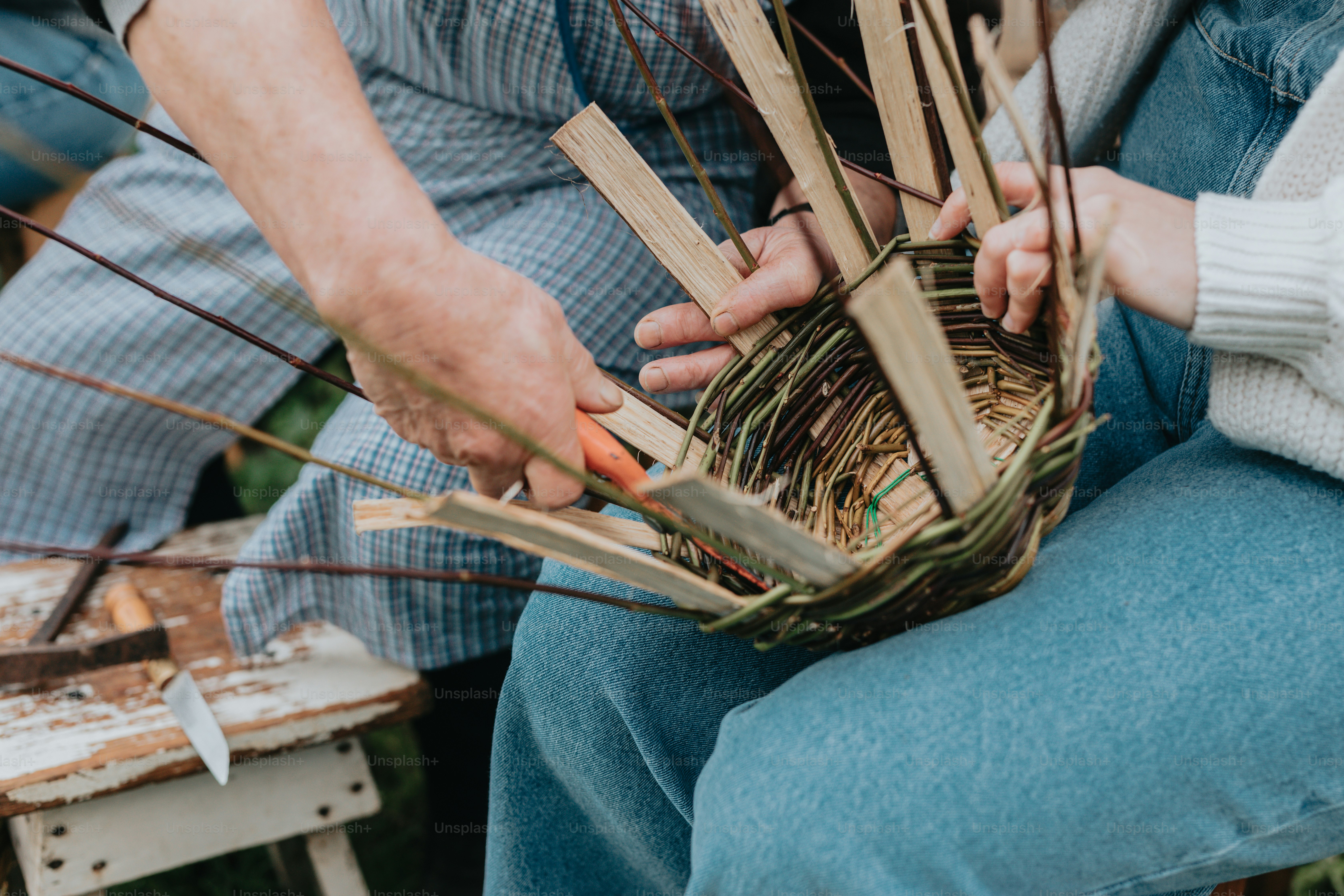 A person holding a basket full of carrots photo – Basket making Image ...