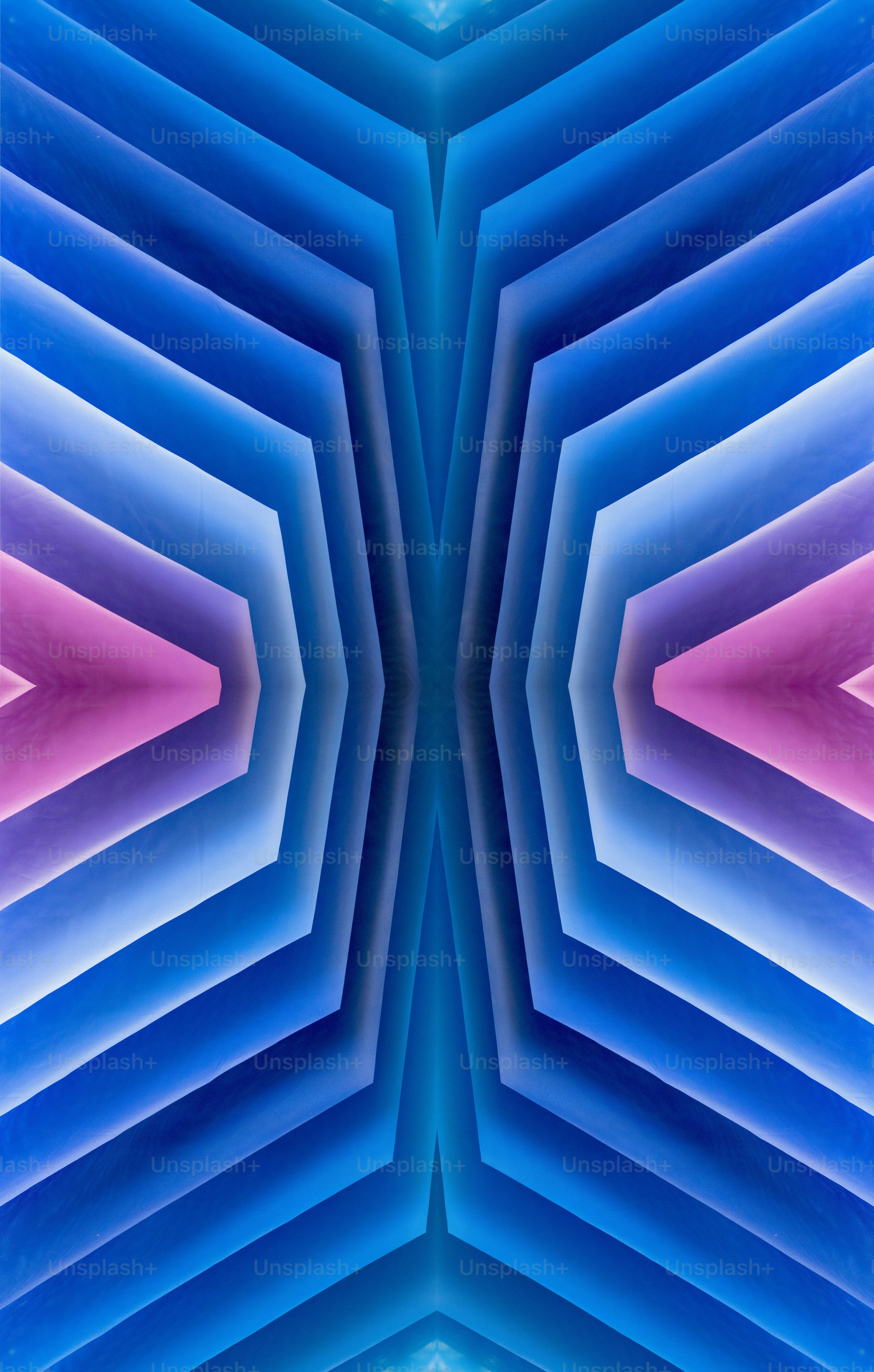 Foto Gambar abstrak dari struktur heksagonal biru dan merah muda ...