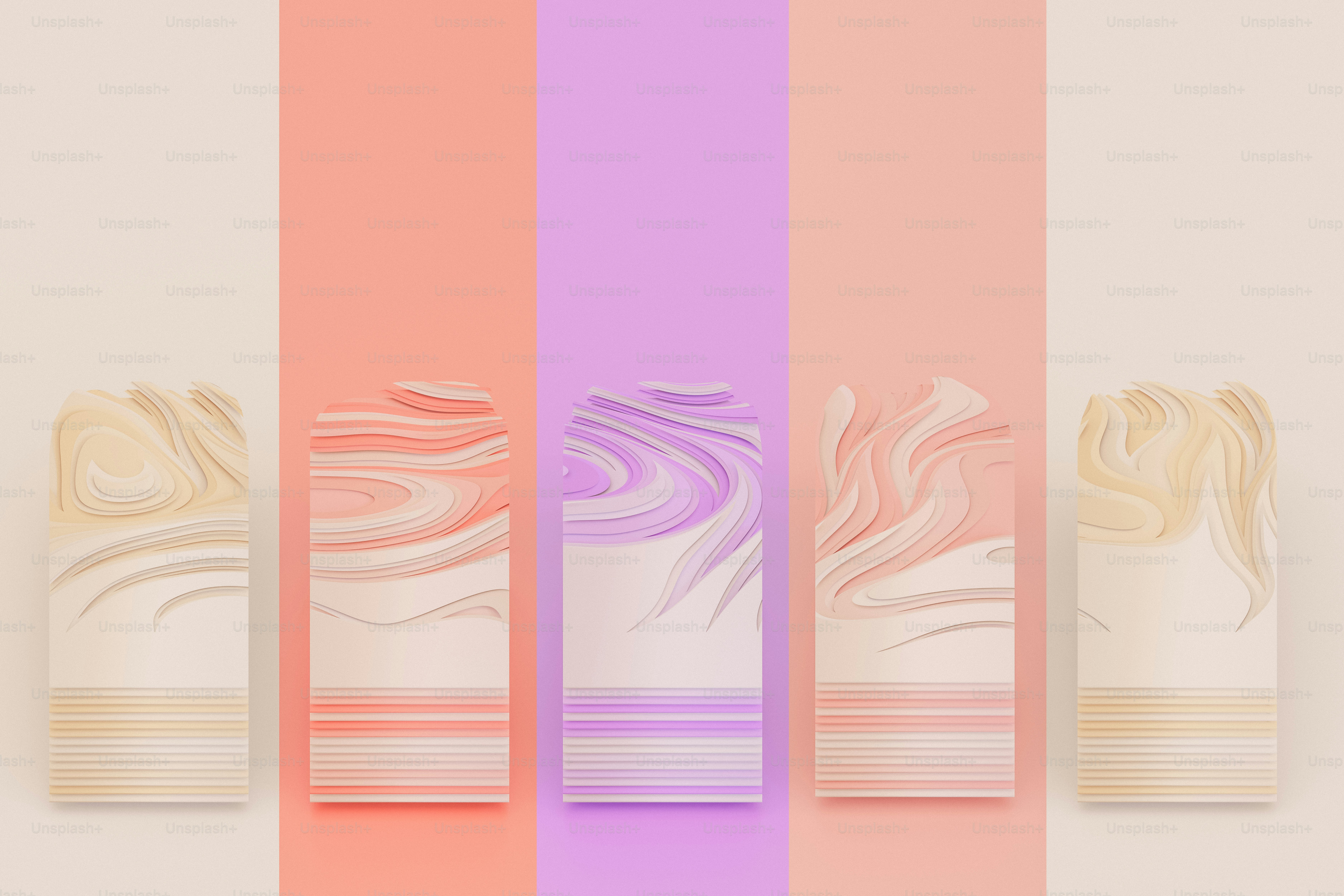 A set of three vertical banners with a wavy design photo – Pattern ...