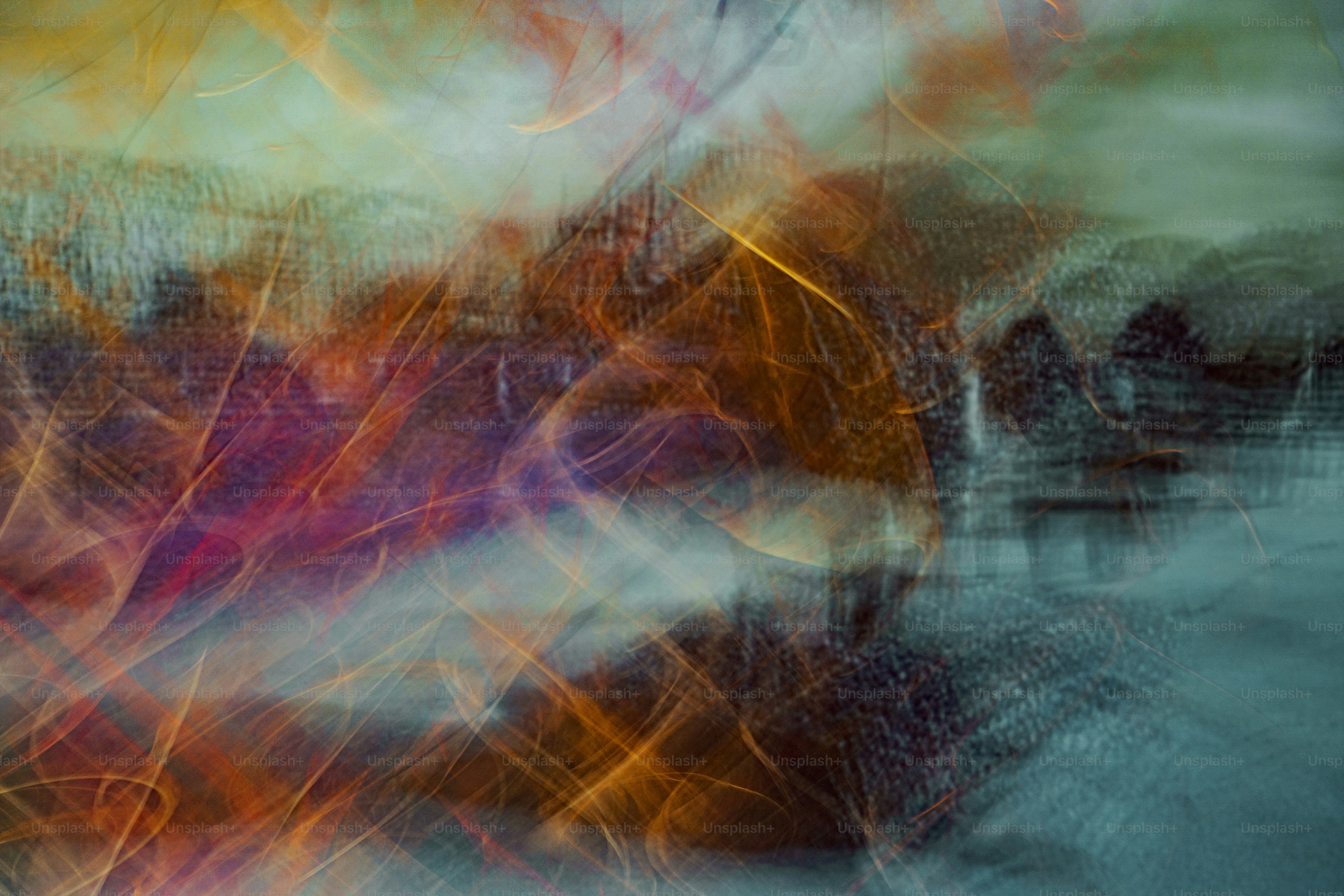 A blurry image of an abstract painting photo – Surrealism Image on Unsplash