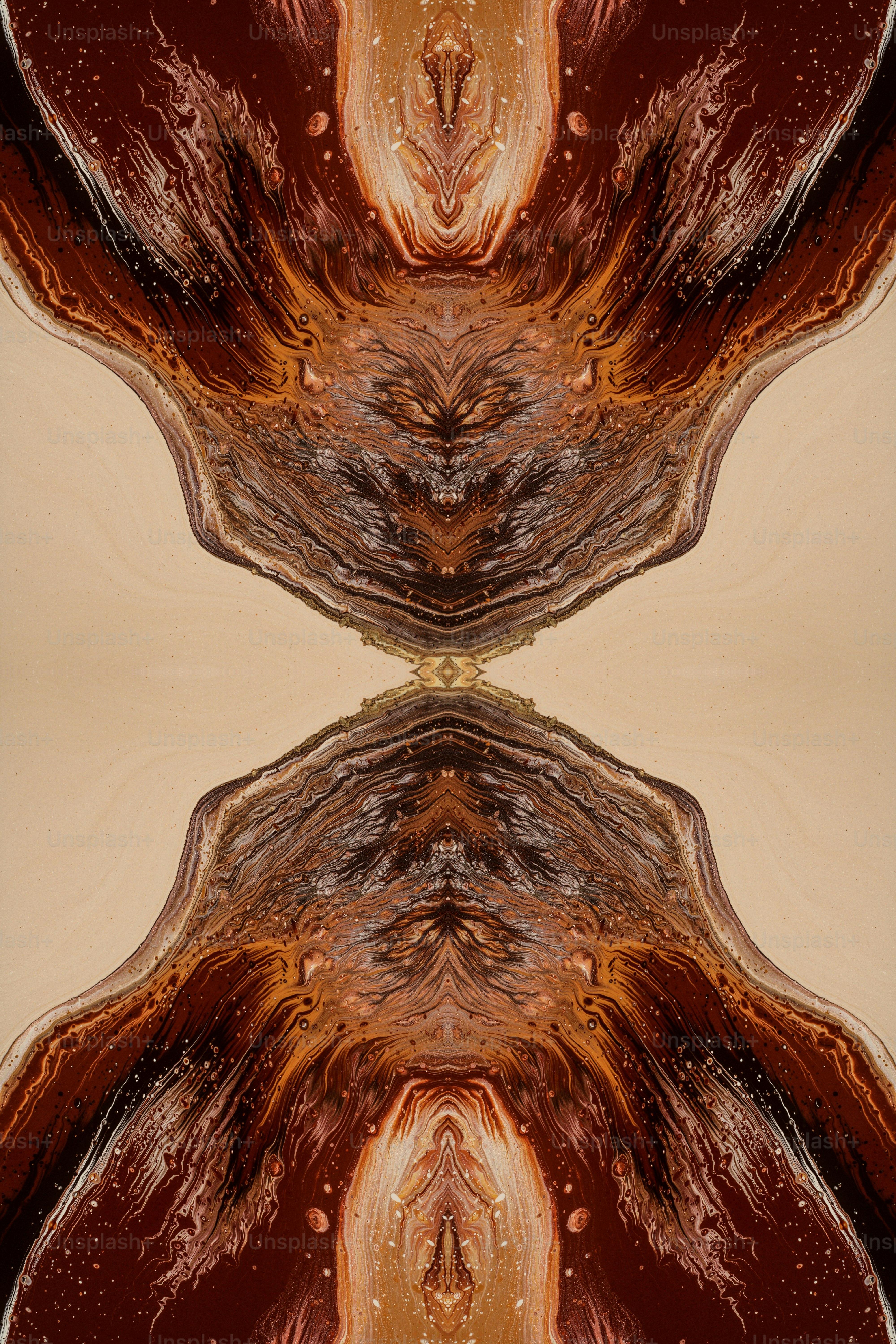 An abstract image of a red and brown object photo – Liquid art Image on ...