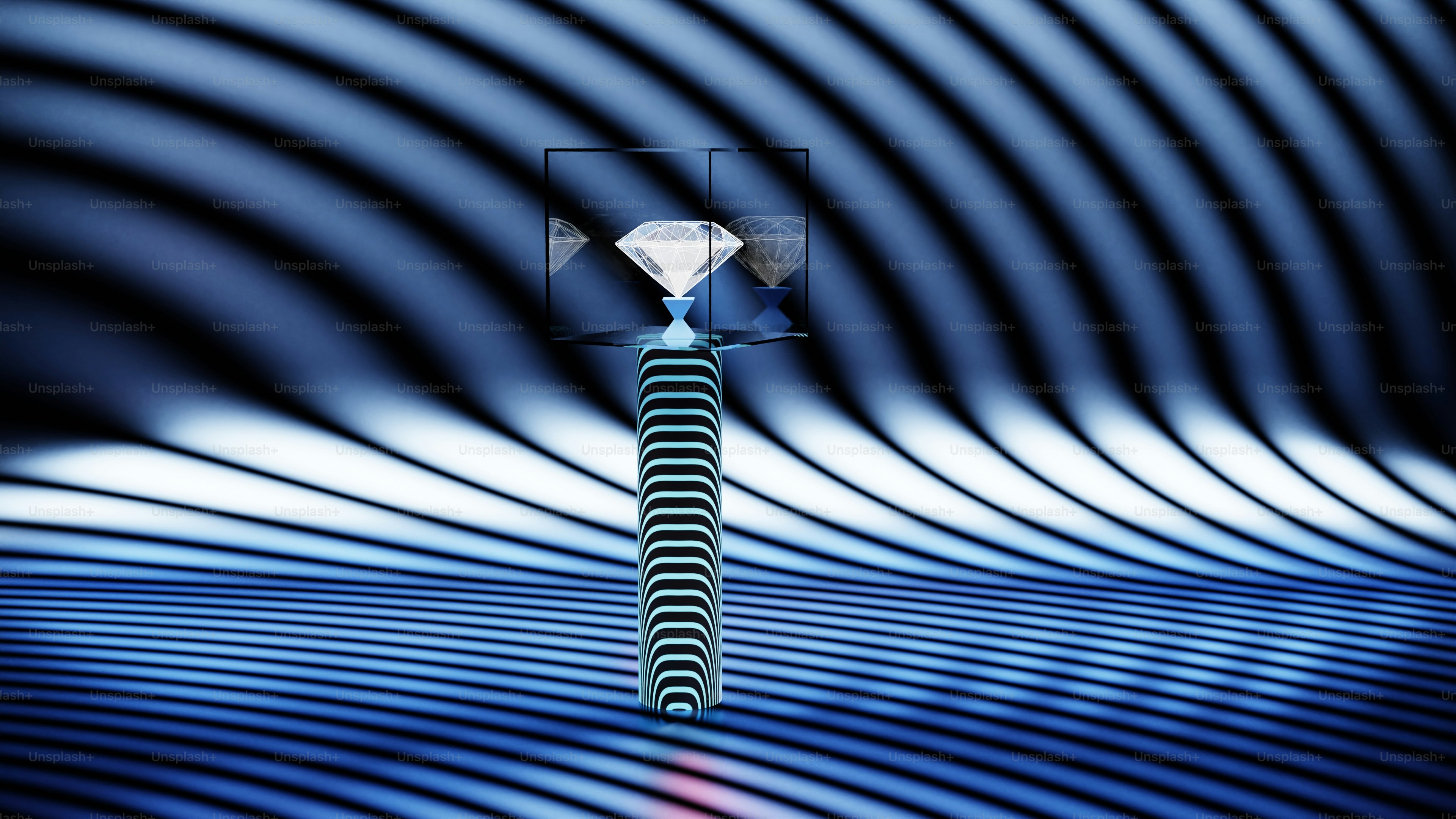 Une image abstraite d’un diamant au milieu de l’image photo – Diamant ...