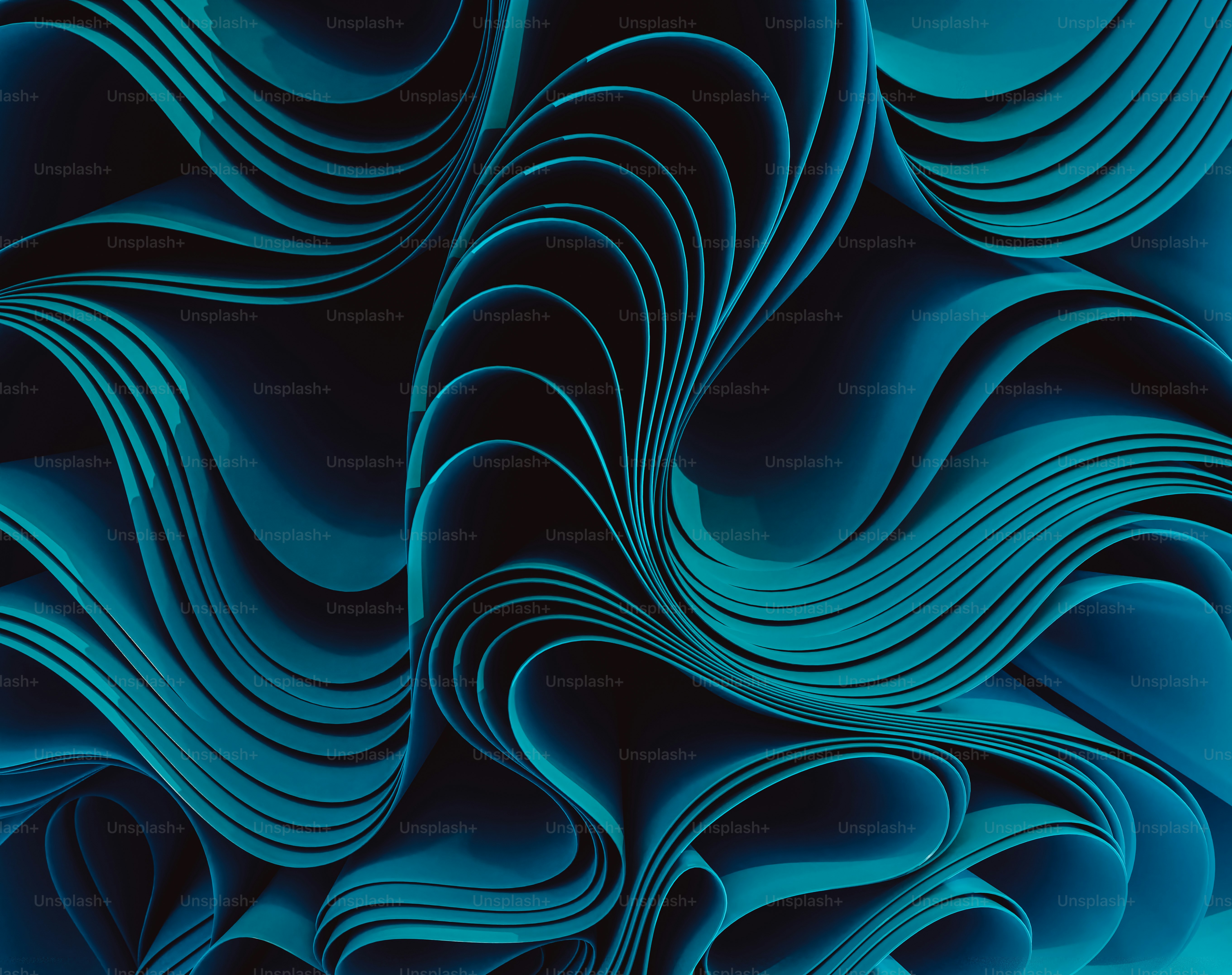 Dark Blue Wave Background