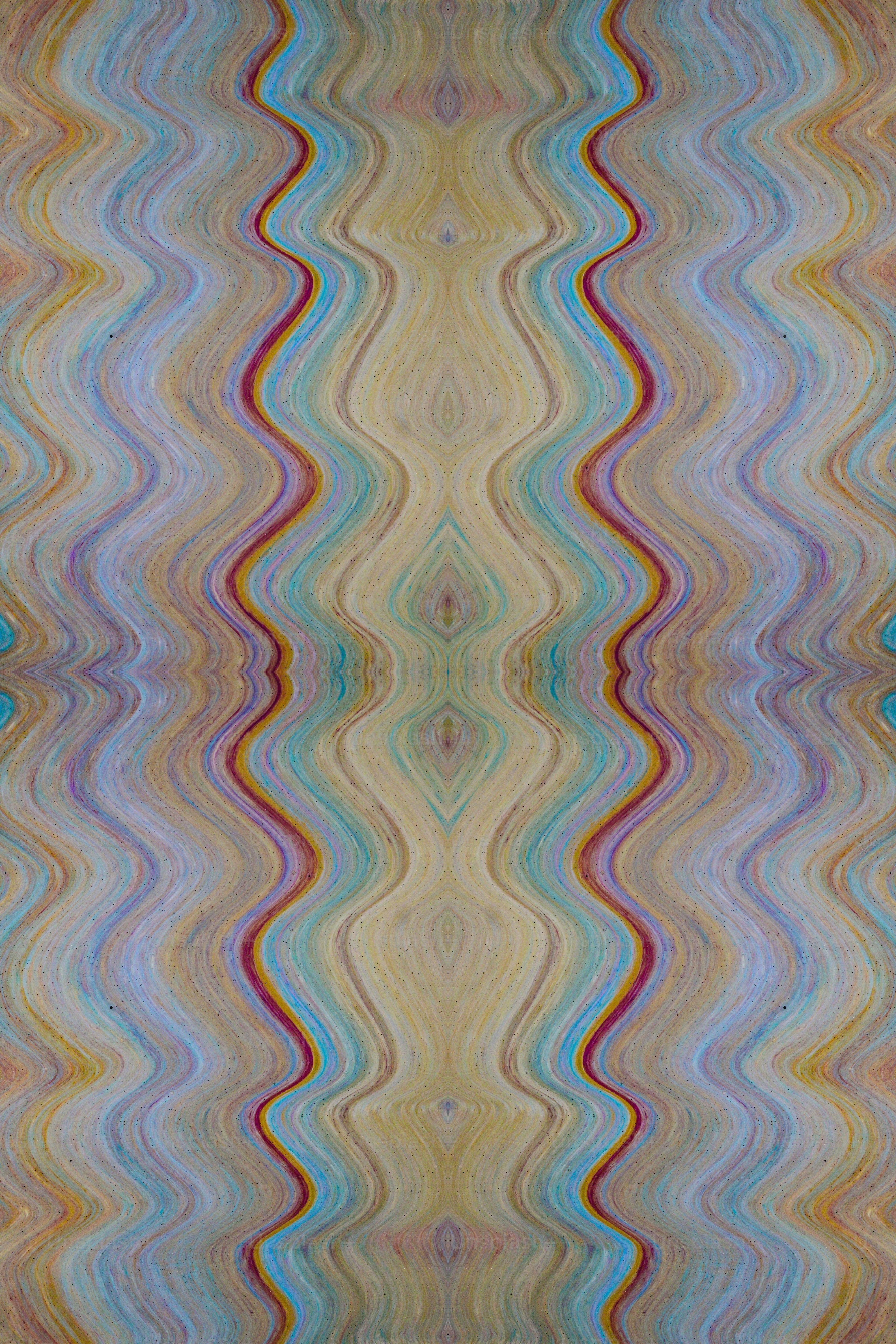 A multicolored pattern of wavy lines photo – Paint pouring Image on ...