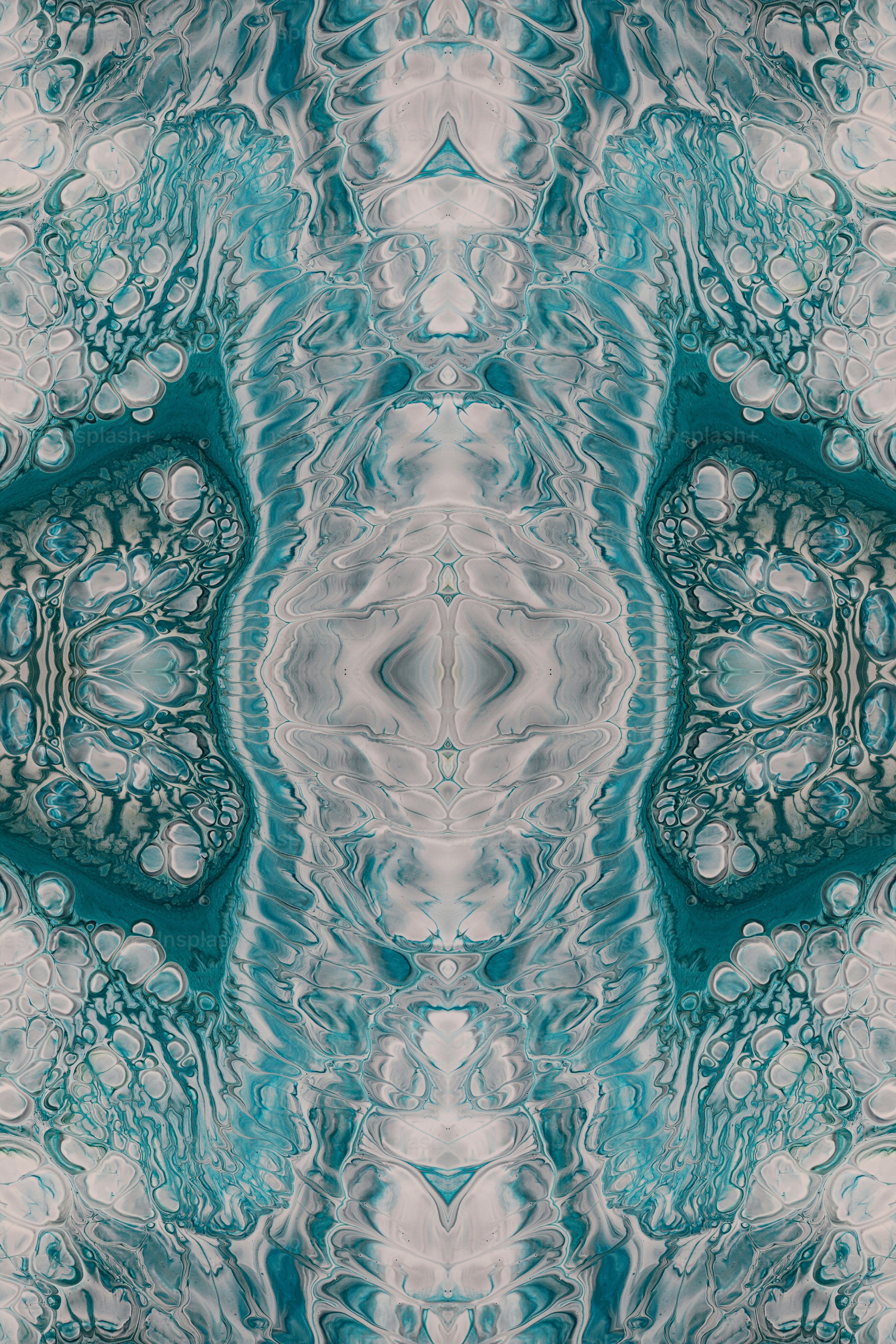 Foto Una imagen abstracta de un patrón azul y blanco – Pintura acrilica ...