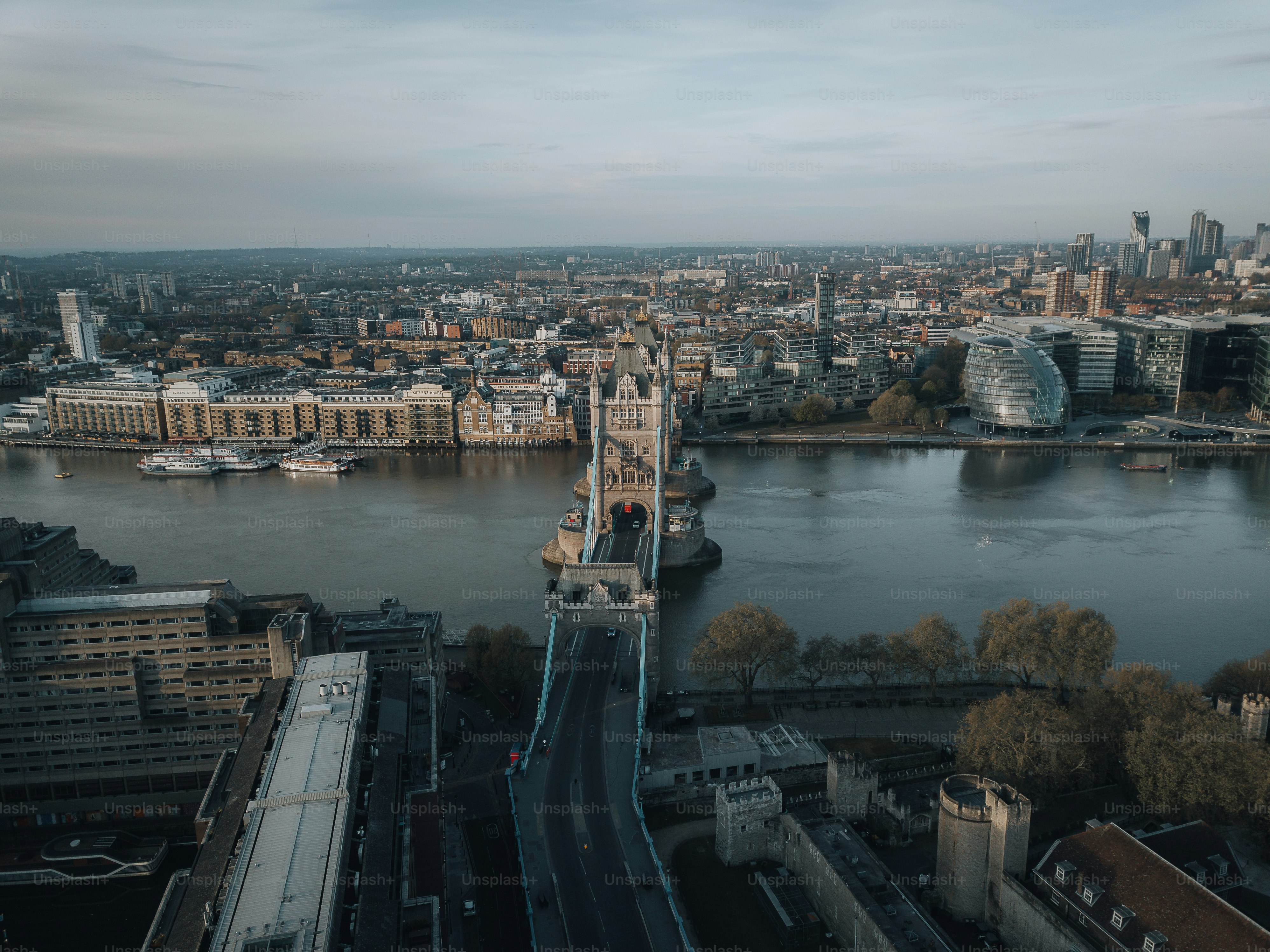 An aerial view of the city of london photo – Zoom background Image on ...