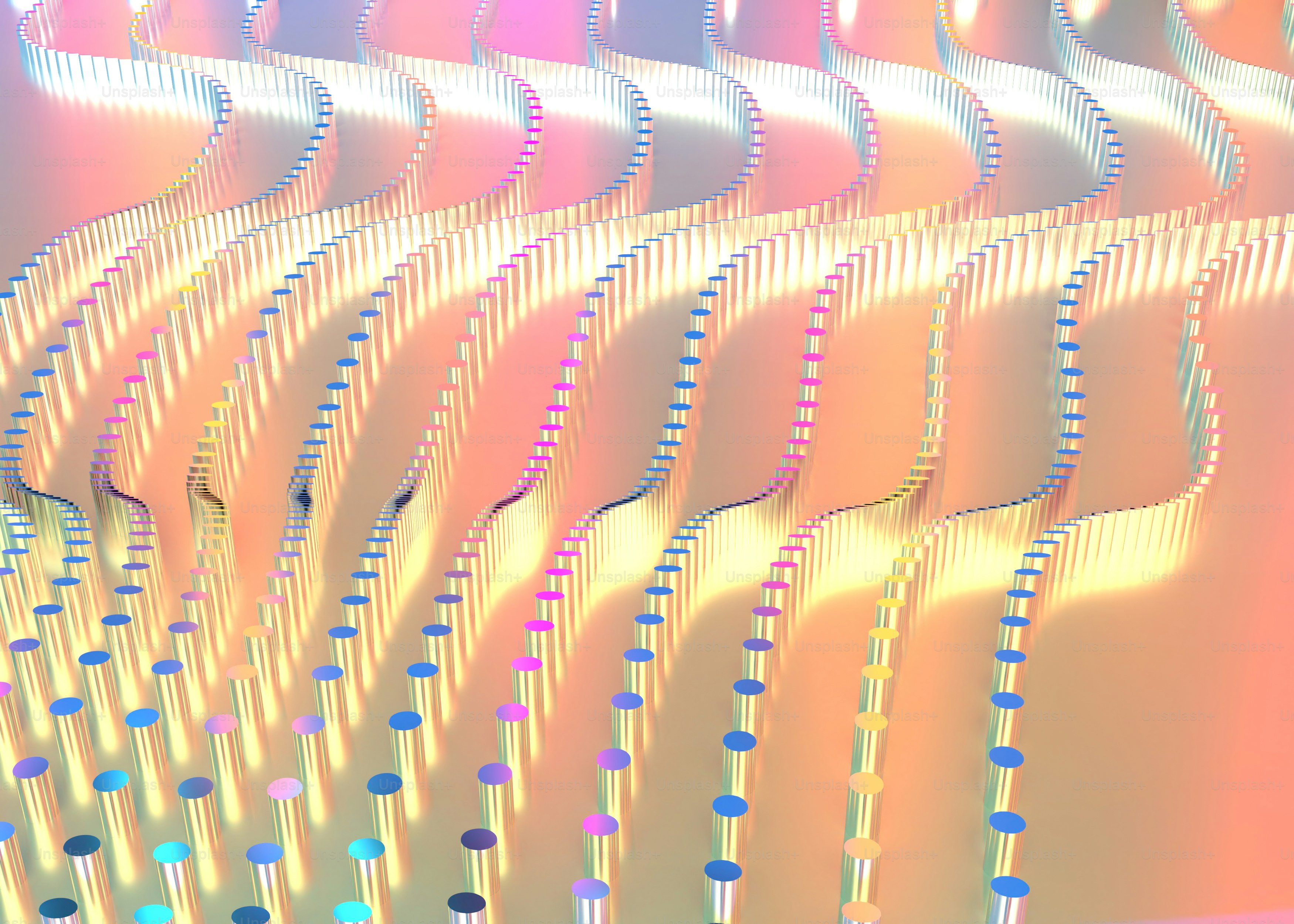 A computer generated image of a series of wavy lines photo – Background ...