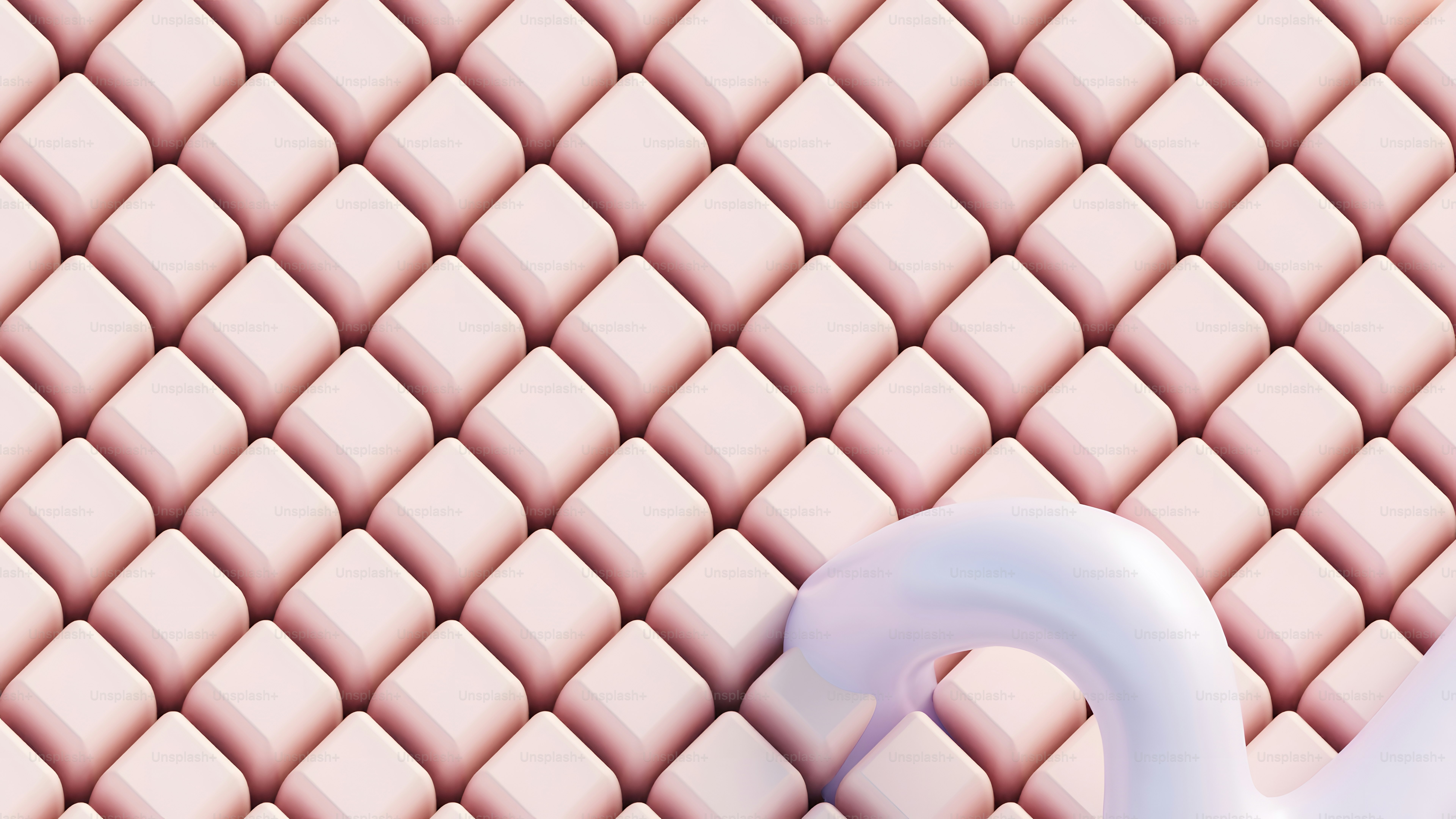 Quilted Wallpaper Pink