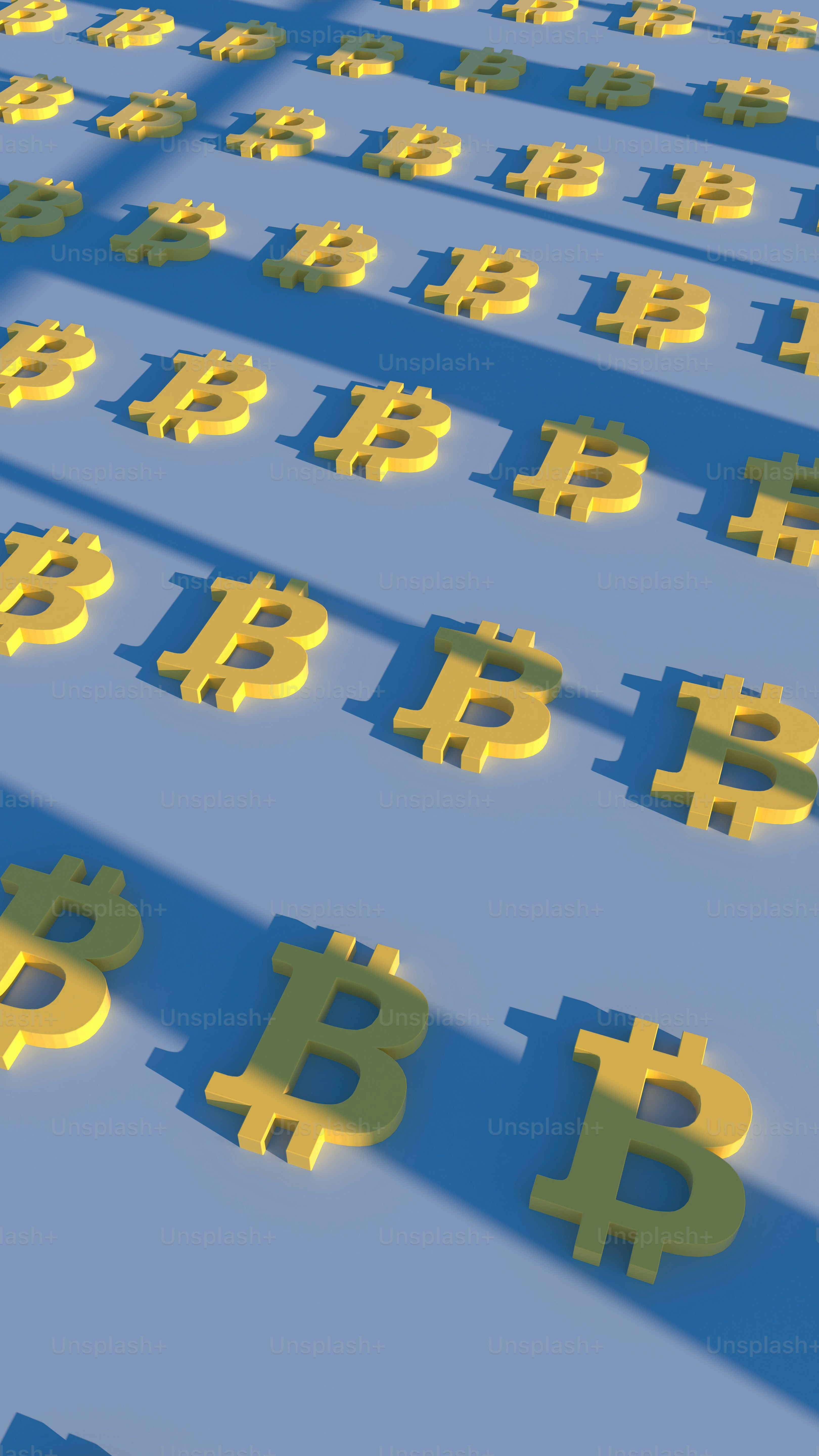 A bunch of bitcoins are arranged in rows photo – Investment Image on ...