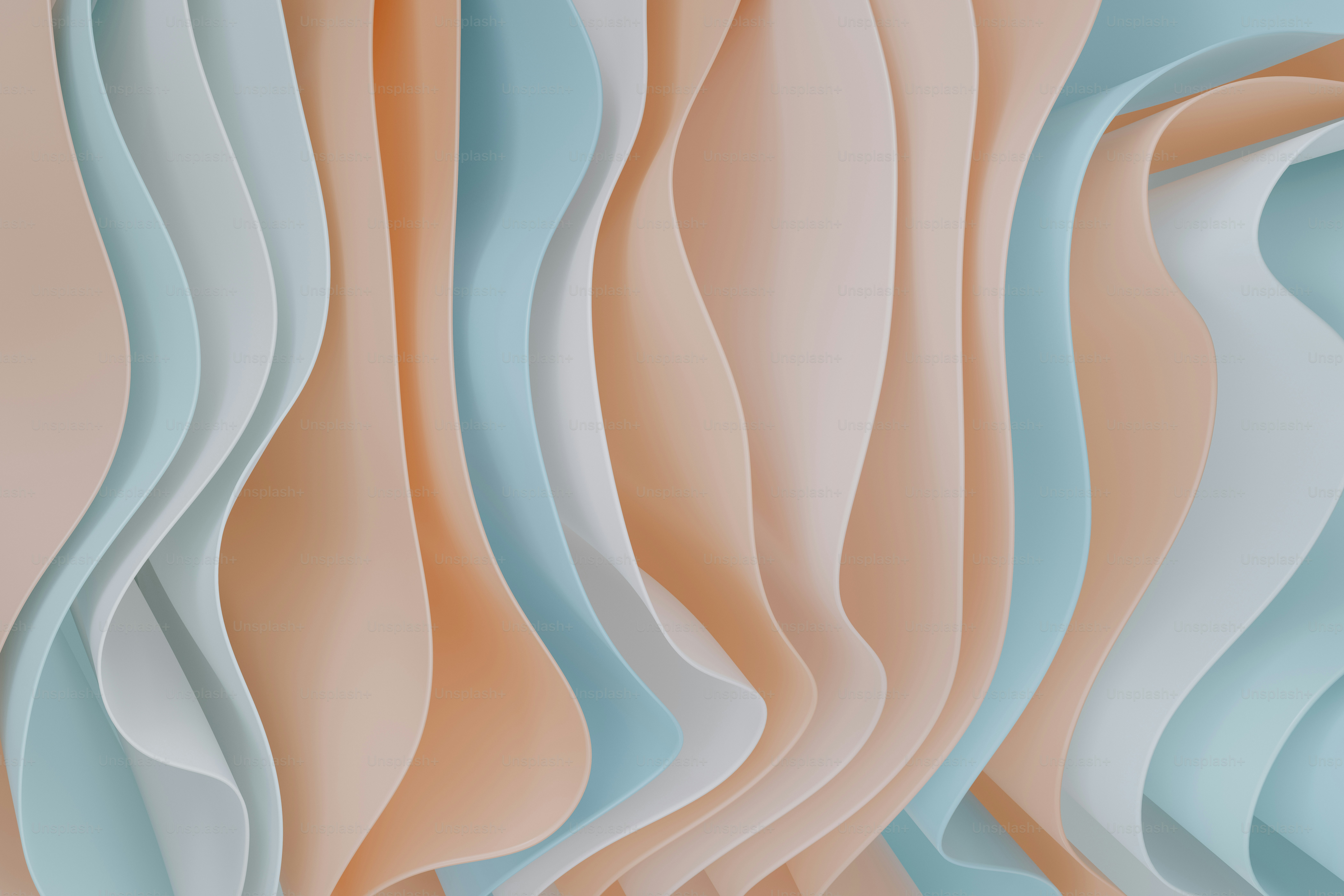 A group of wavy shapes that are on top of each other photo – Wallpaper ...