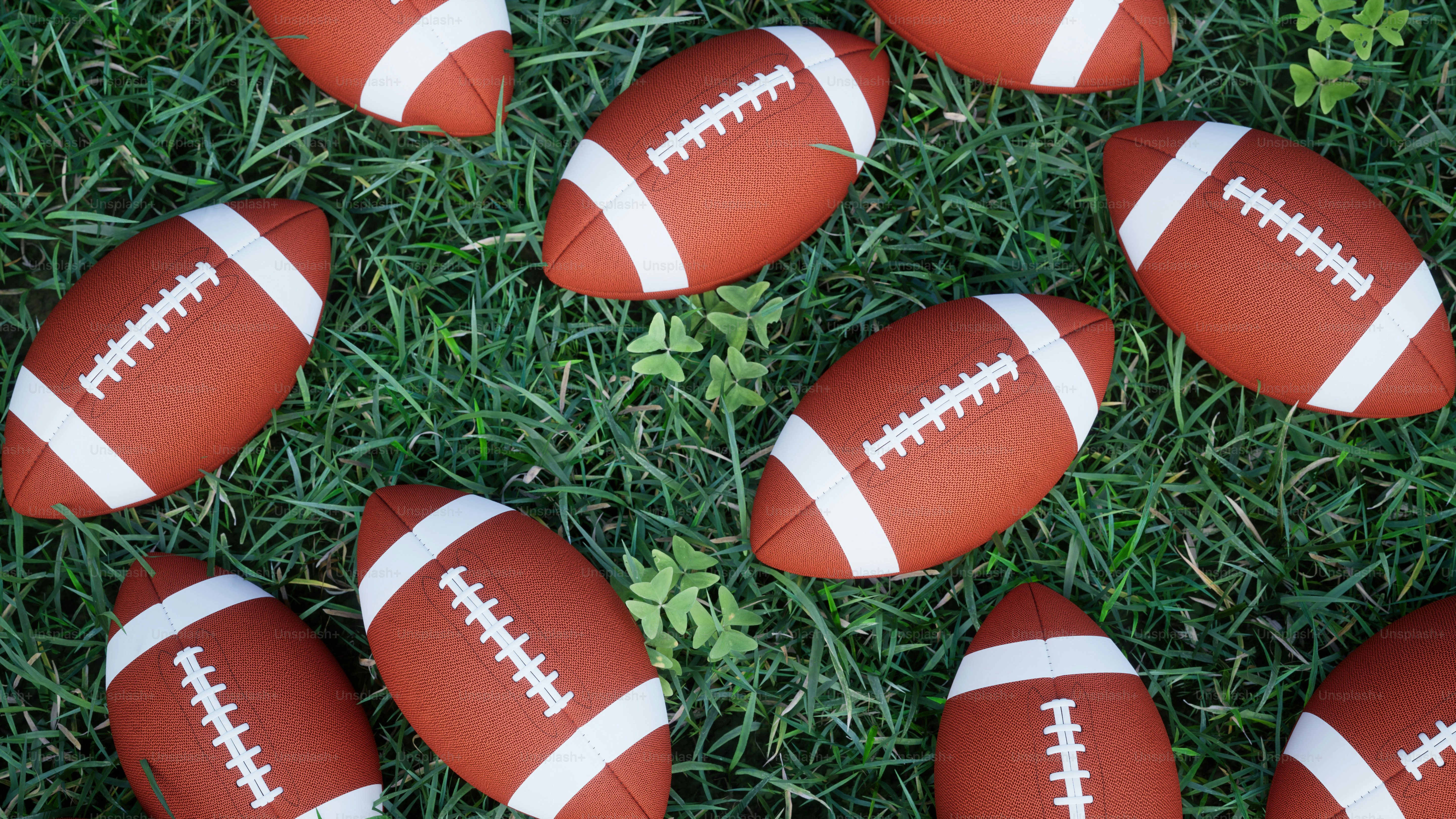 A bunch of footballs laying in the grass photo – Fitness Image on Unsplash