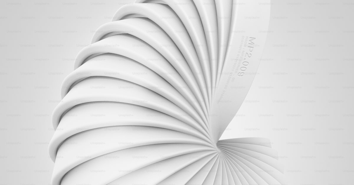 나선형 디자인의 흰색 물체 사진 Unsplash의 3d 렌더링 이미지