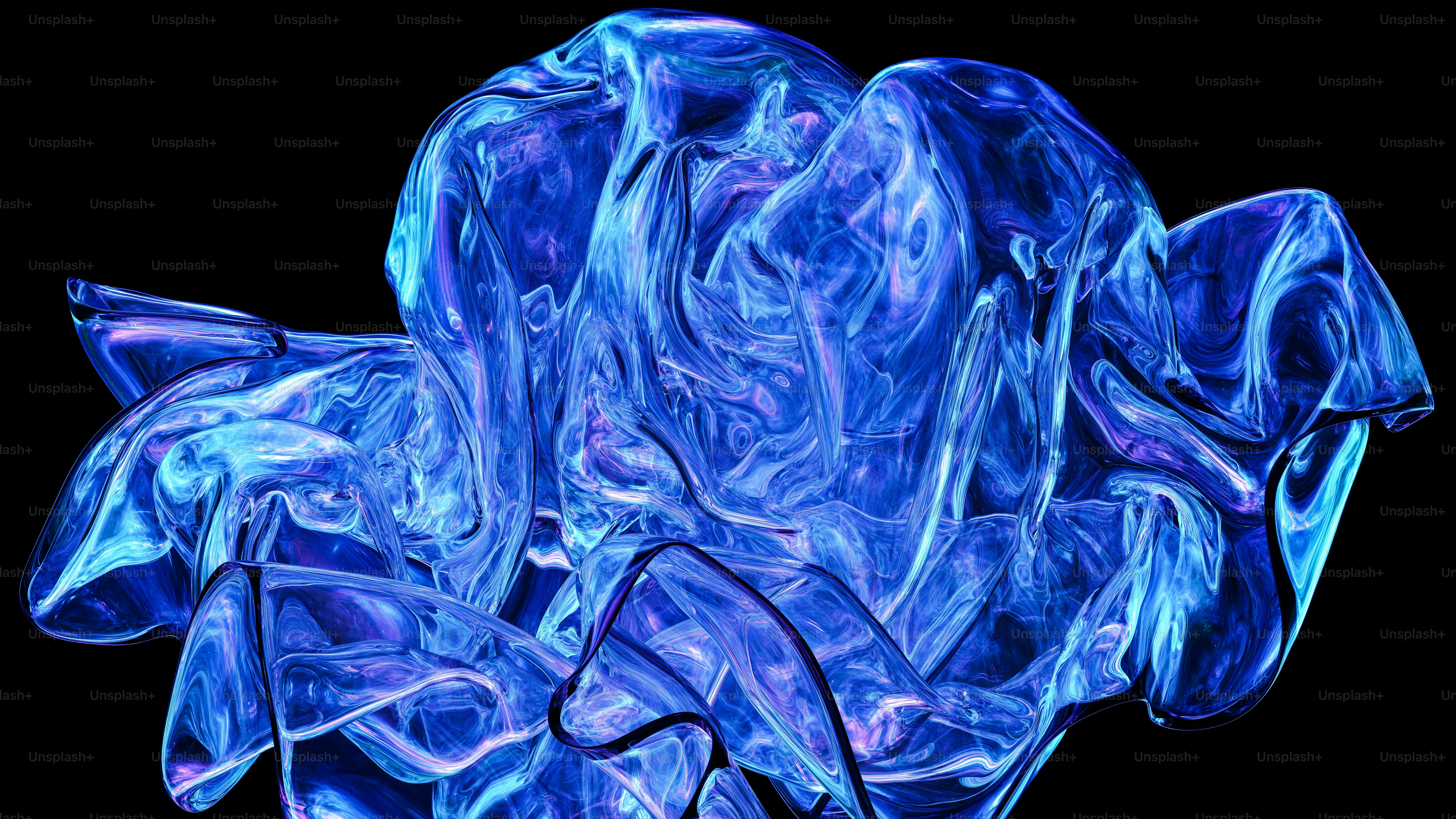 A blue object with a black background photo – 3d render Image on Unsplash