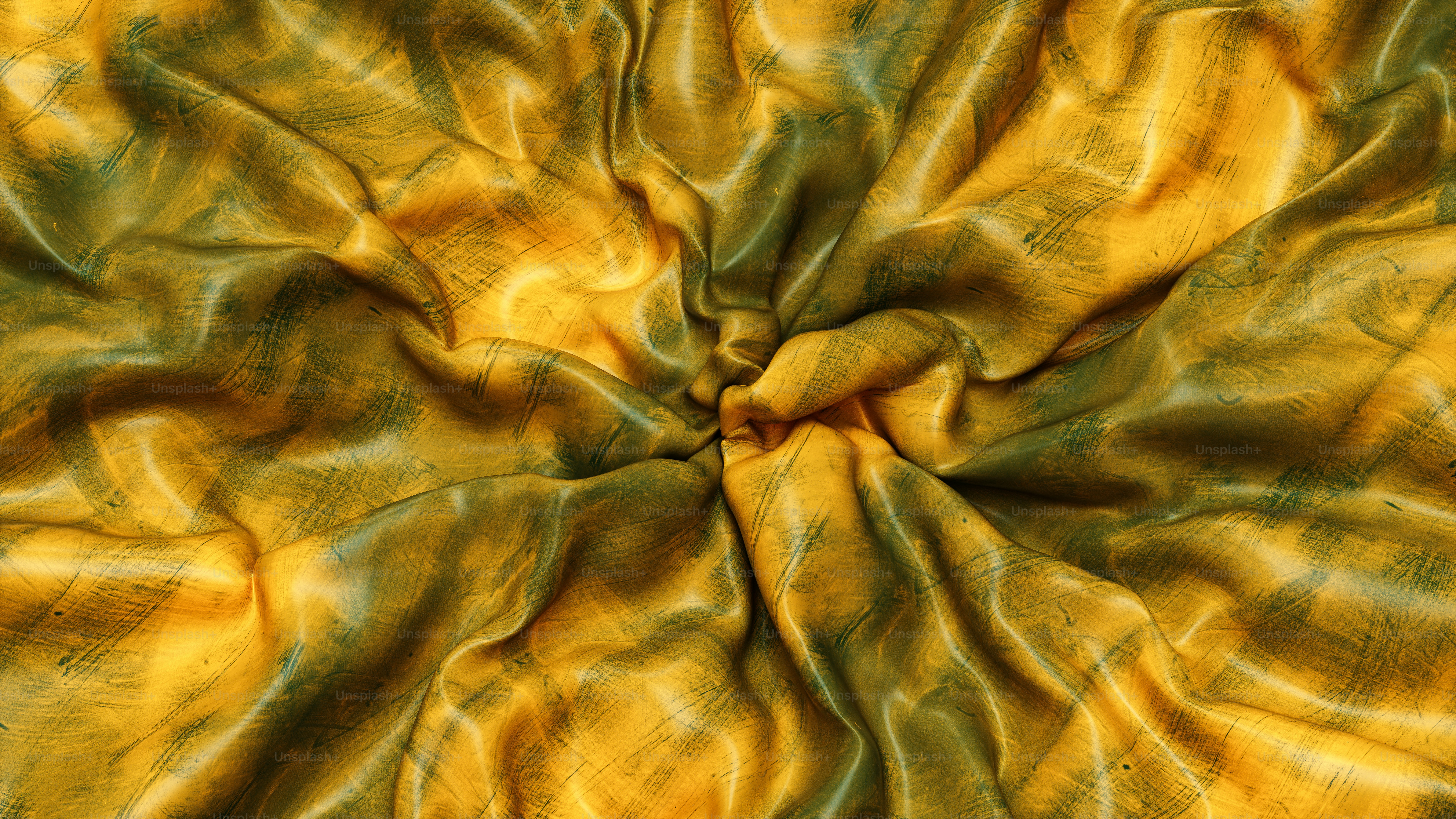A close up of a yellow and green fabric photo – Cotton fabric Image on ...