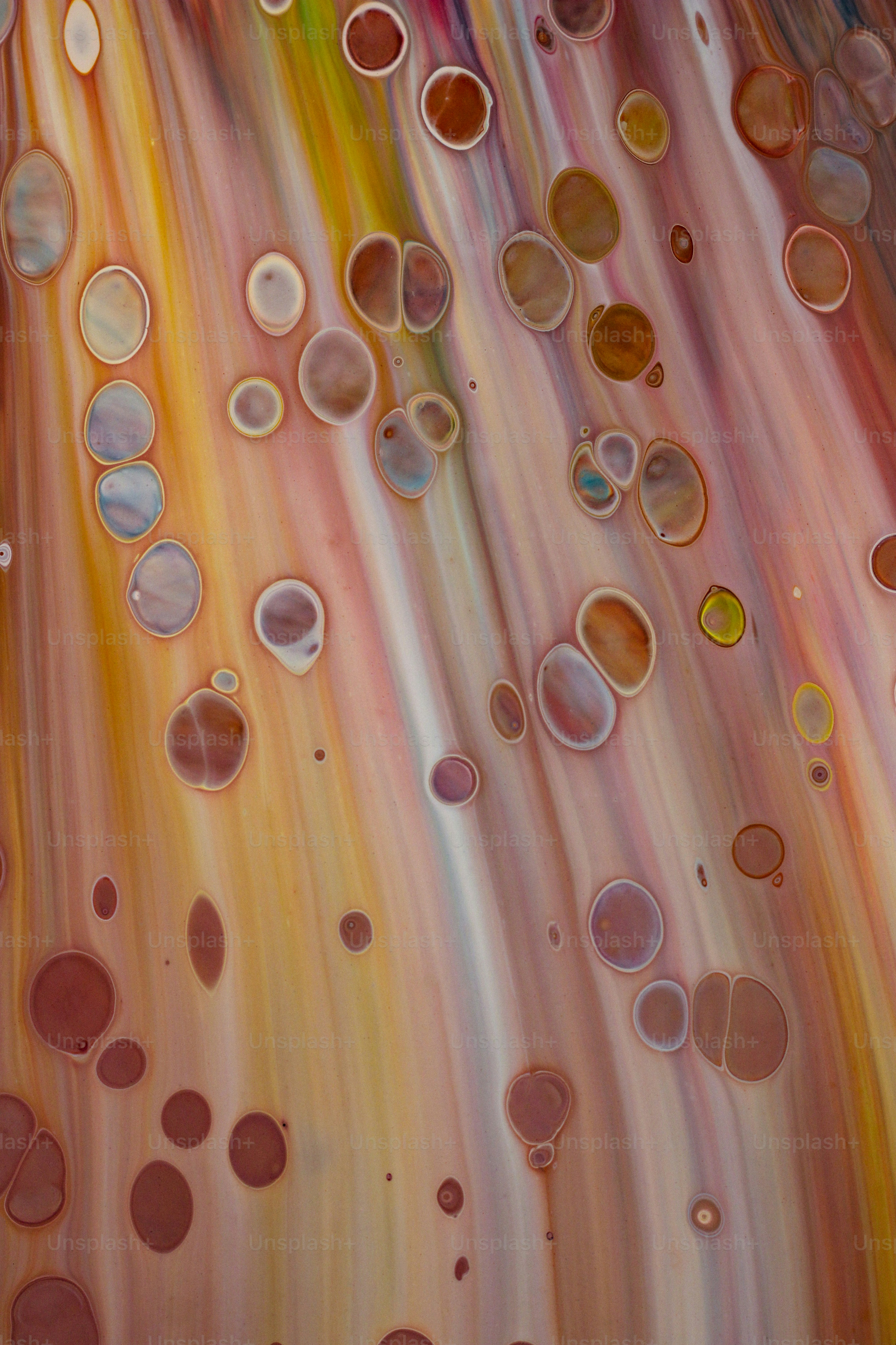 An abstract painting with blue, orange, and yellow colors photo – Art ...