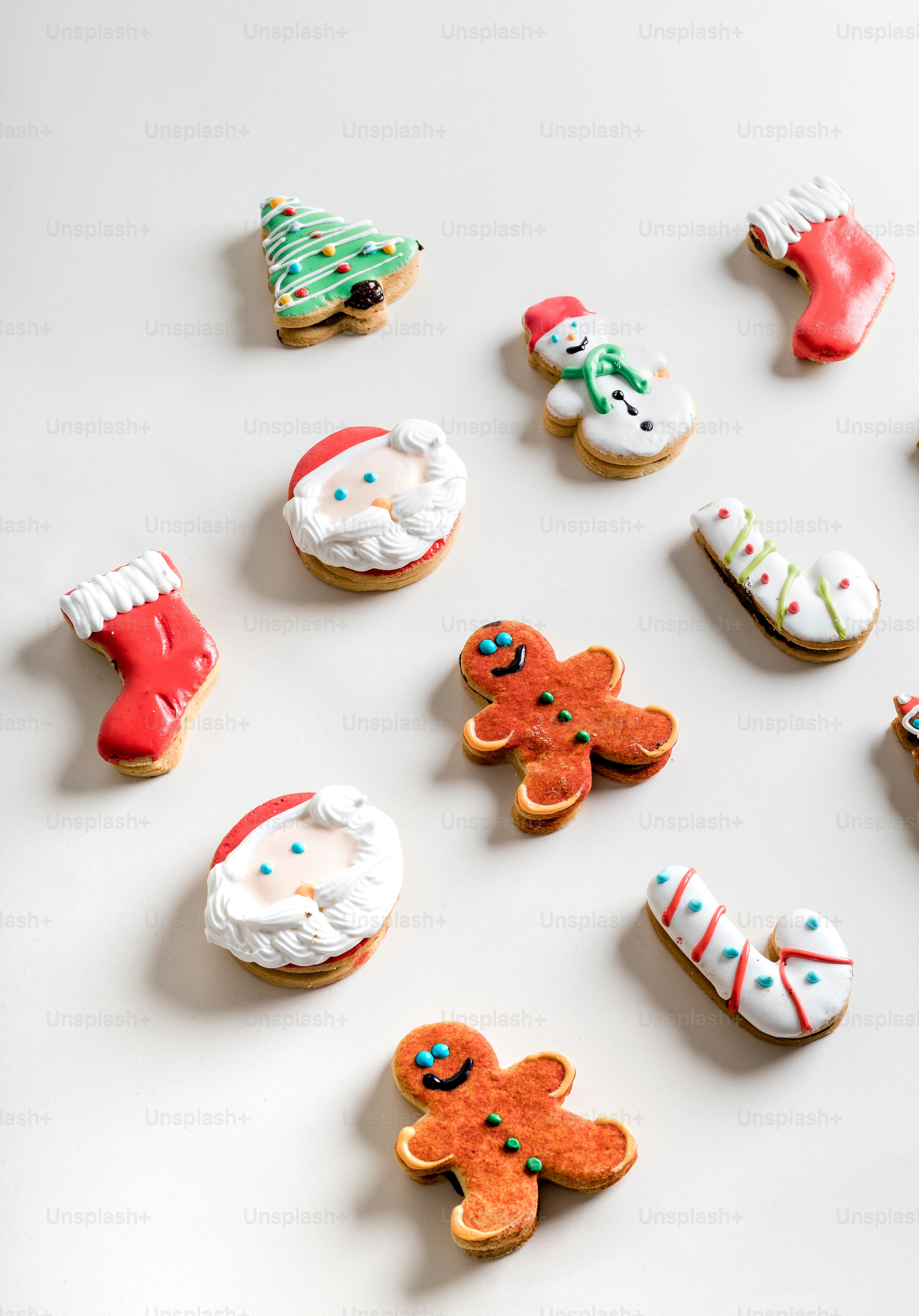 A group of decorated cookies sitting on top of a table photo ...
