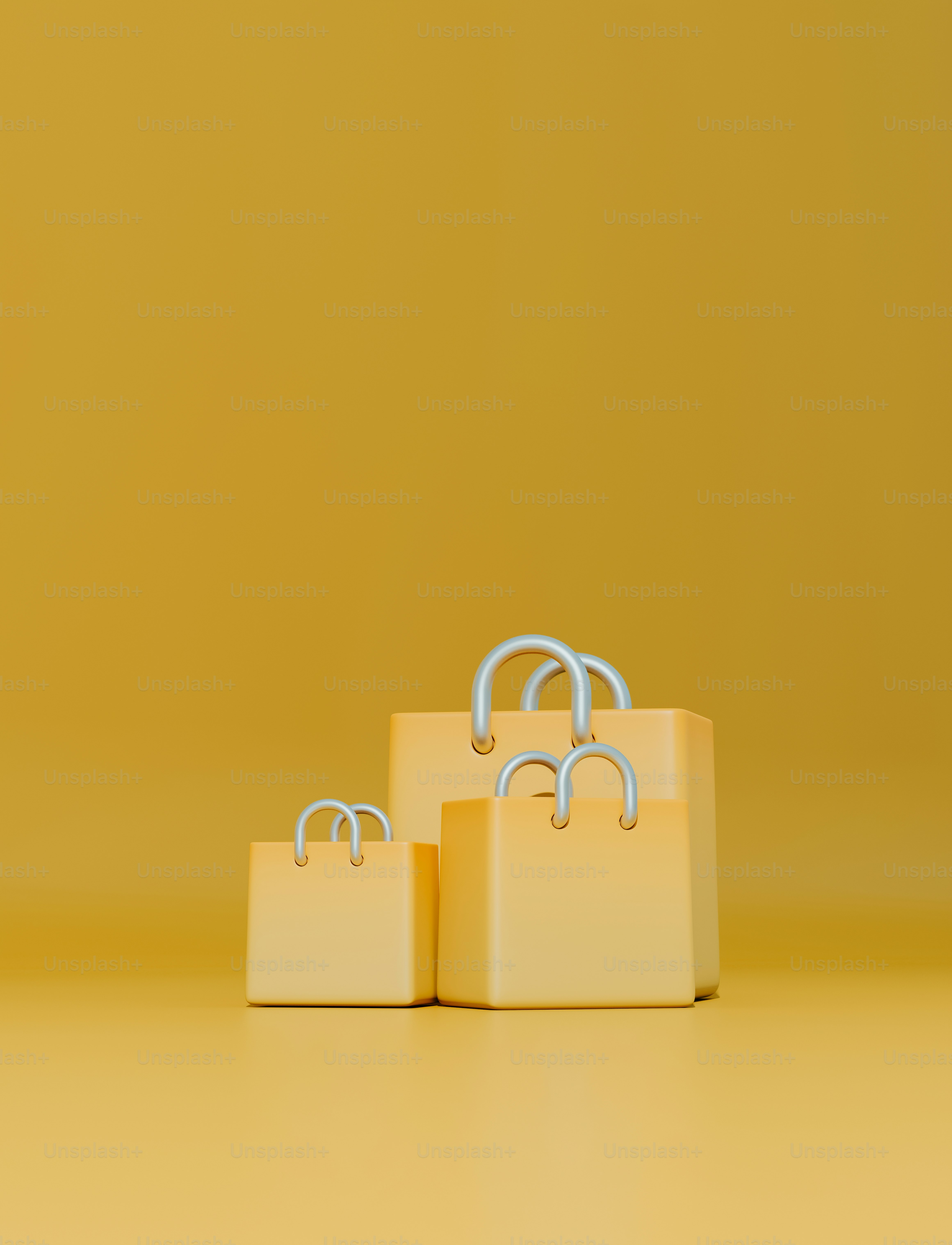 Three shopping bags sitting on top of each other photo – Carrier bag ...