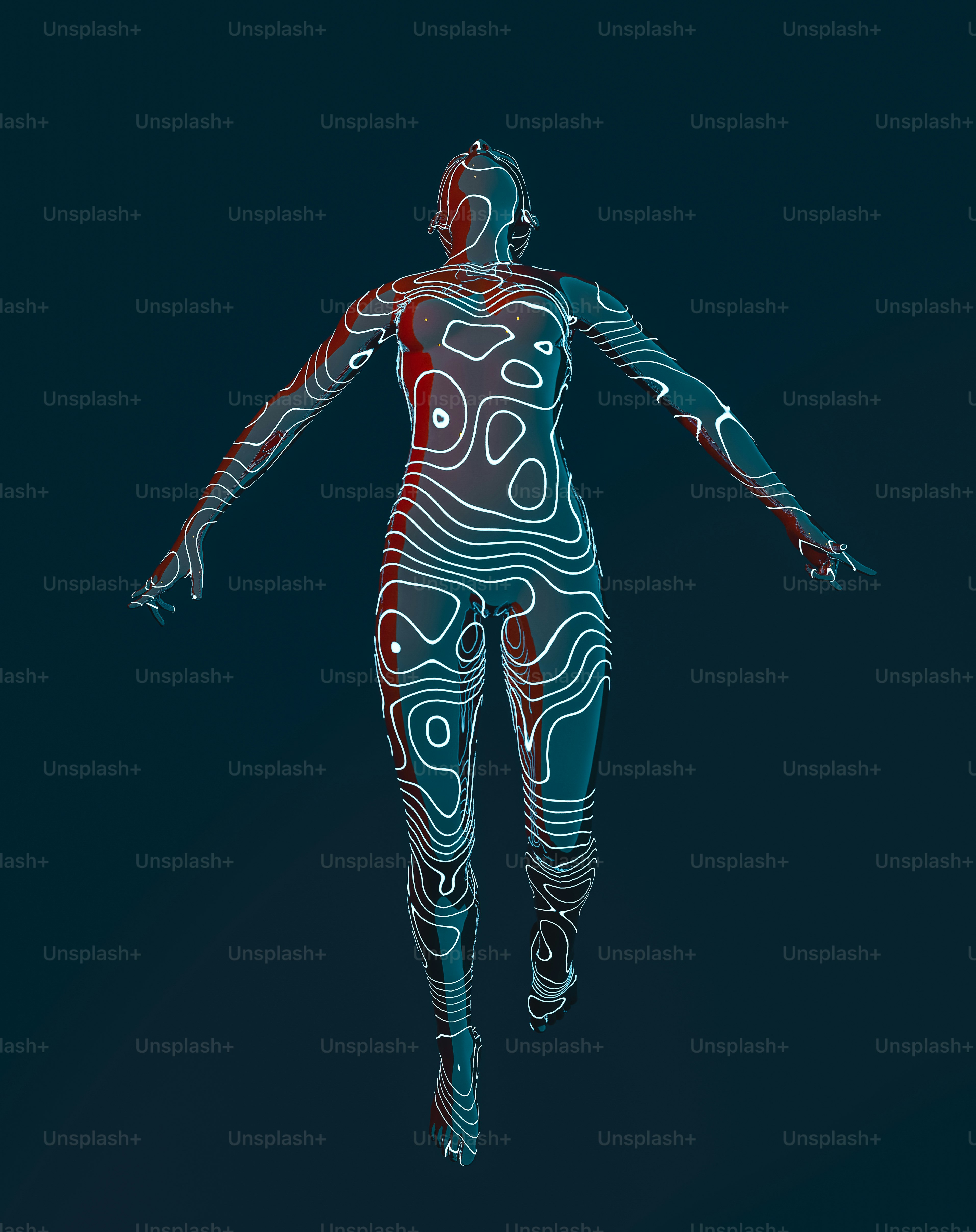 A stylized image of a woman in a body suit photo – Wallpapers Image on ...