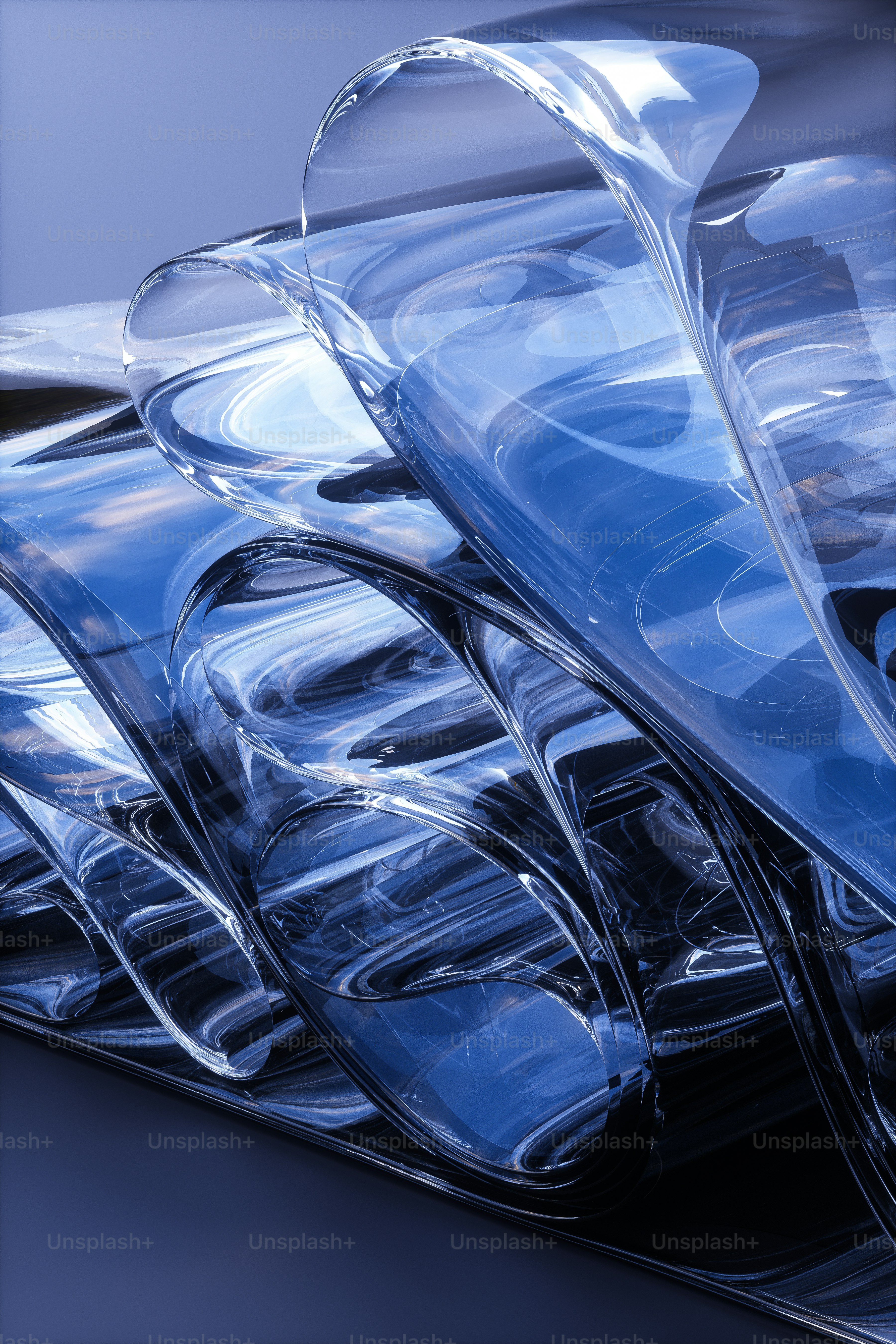 A close up of a shiny blue object photo – 3d render Image on Unsplash