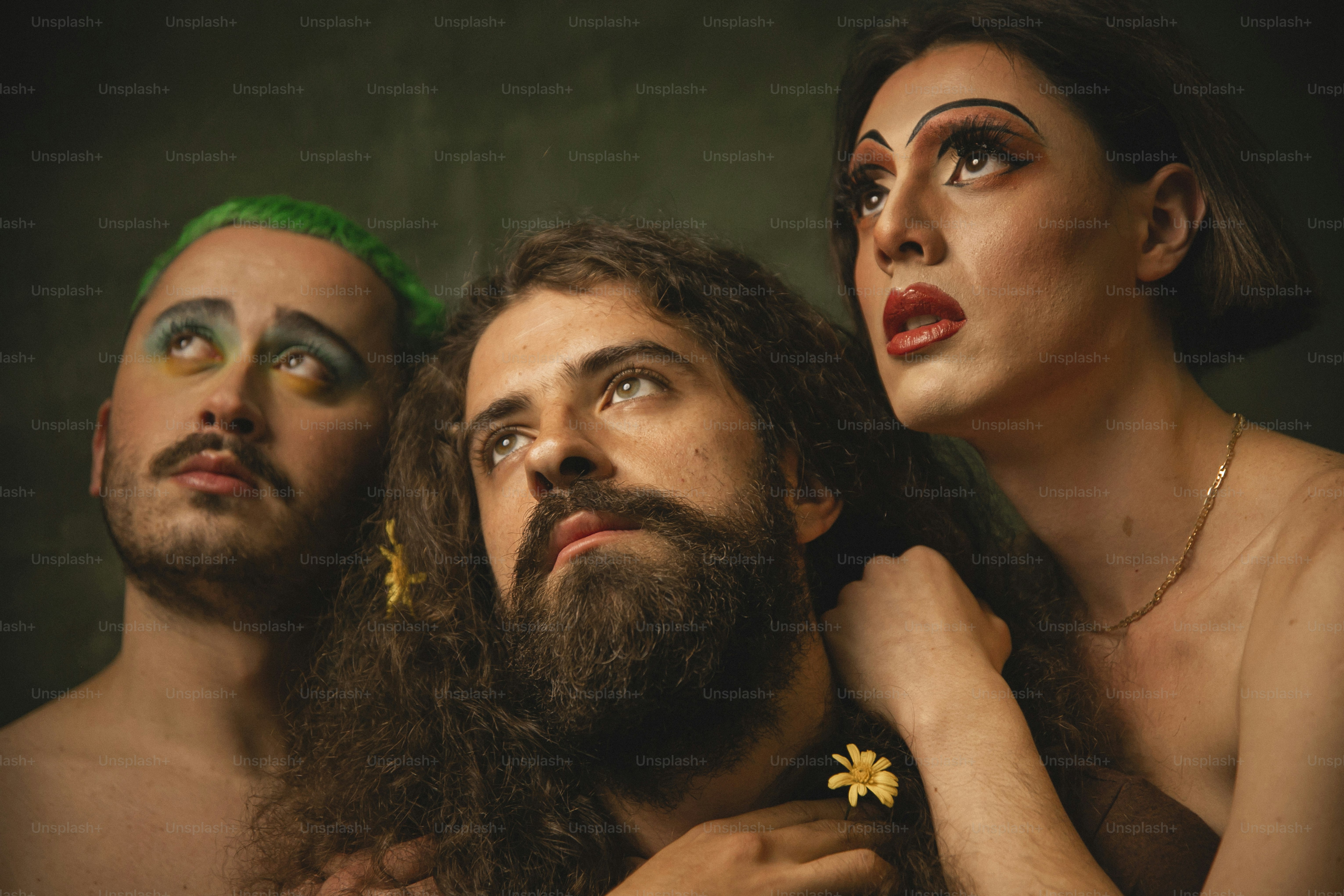 A group of people with makeup on their faces photo – Group Image on ...