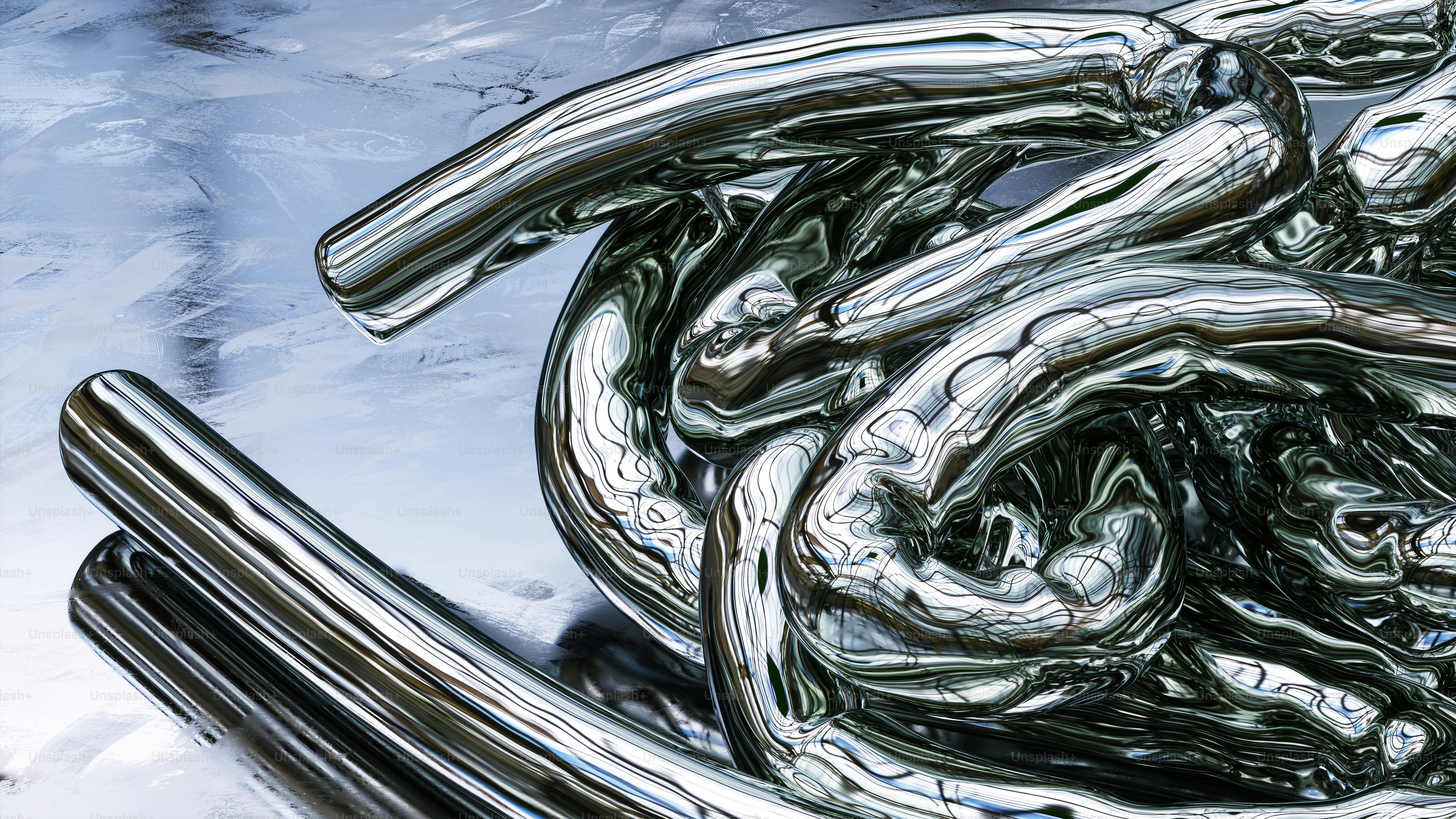 Foto Un primer plano de un objeto metálico en una superficie – Fondo de ...