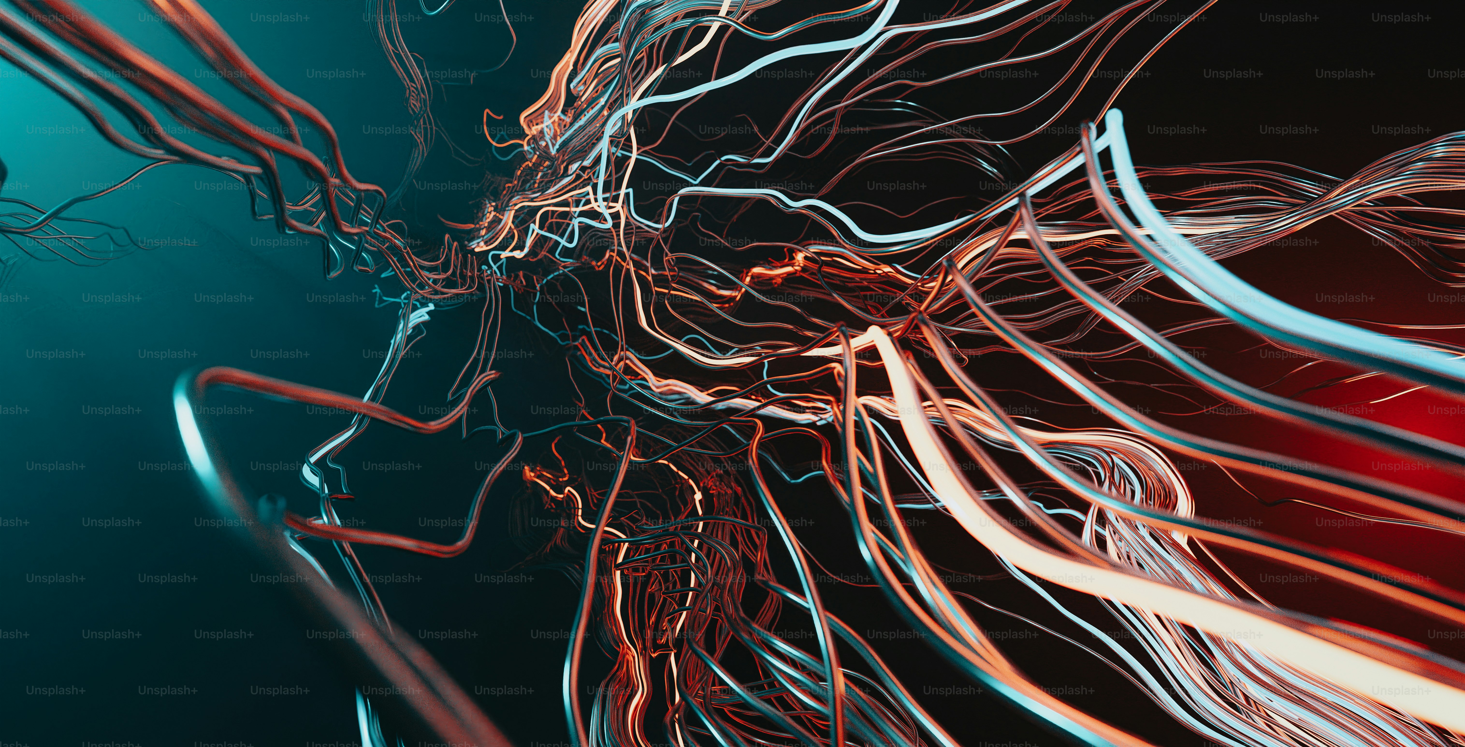 A computer generated image of lines and shapes photo – The future Image ...